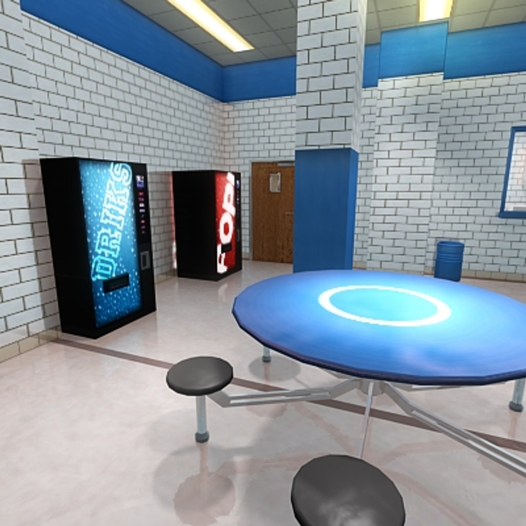 3d School Cafeteria Model