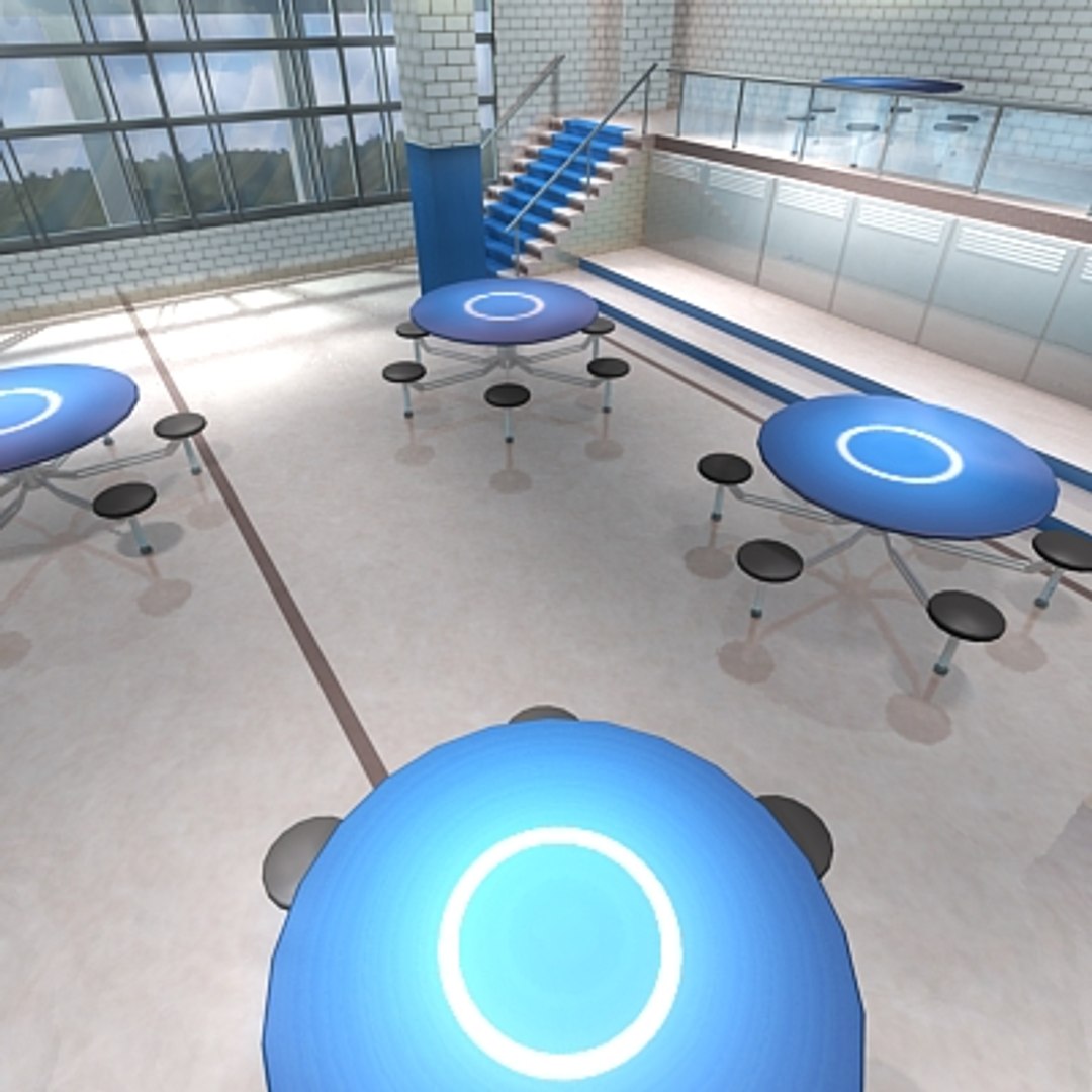 3d School Cafeteria Model