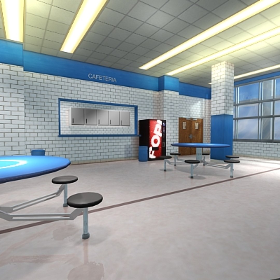 3d School Cafeteria Model