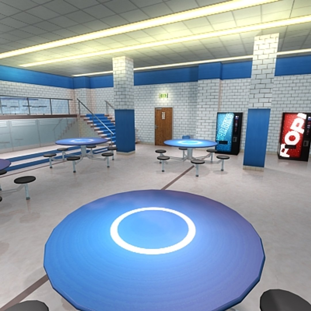 3d School Cafeteria Model