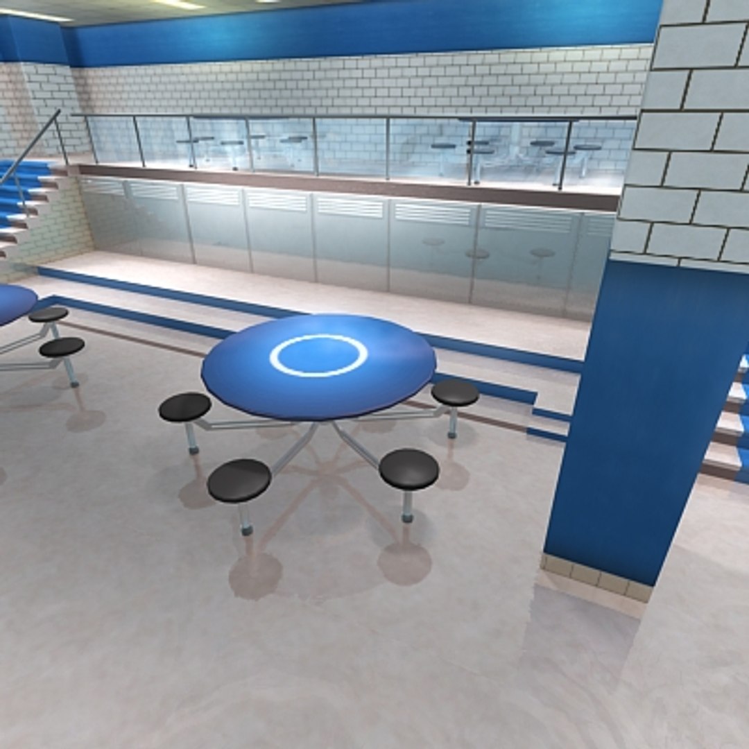 3d School Cafeteria Model