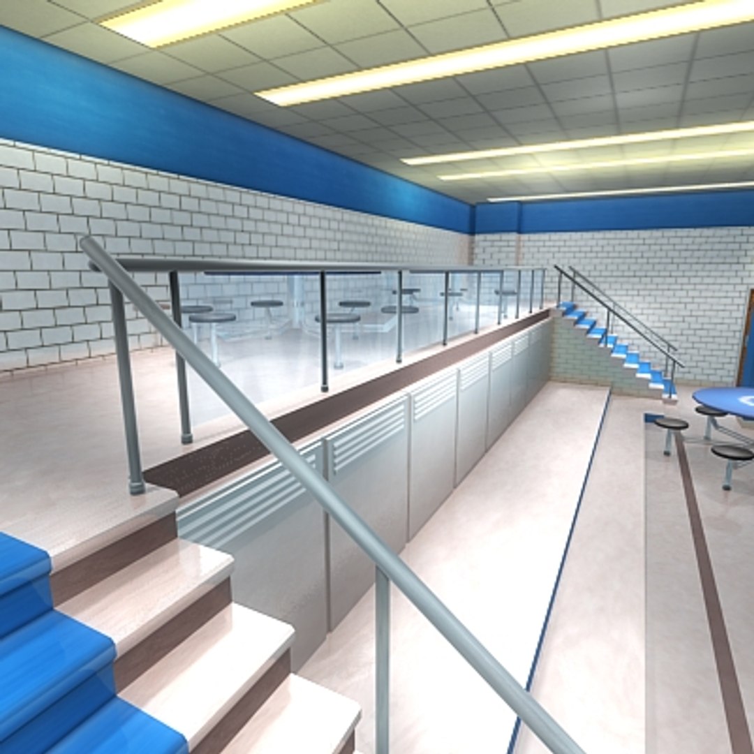 3d School Cafeteria Model