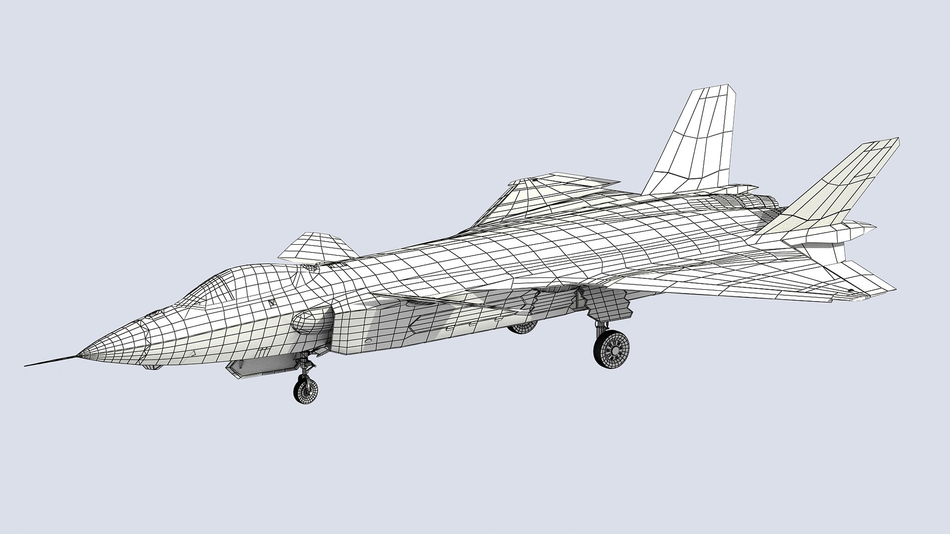 3d Stealth Jet Fighter J-20 Model