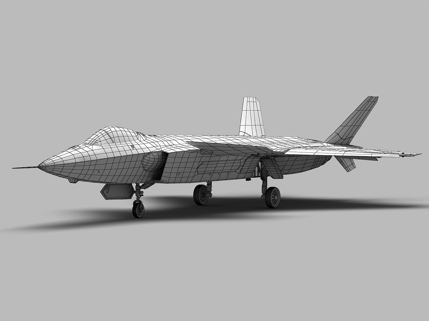 3d Stealth Jet Fighter J-20 Model