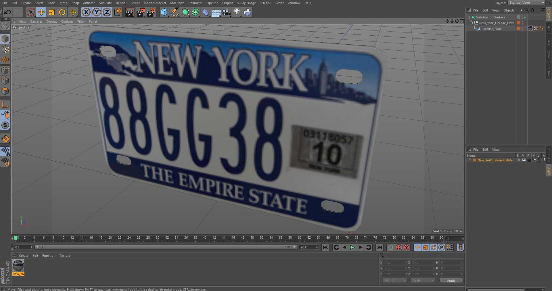 New York License Plate Model - TurboSquid 2232875