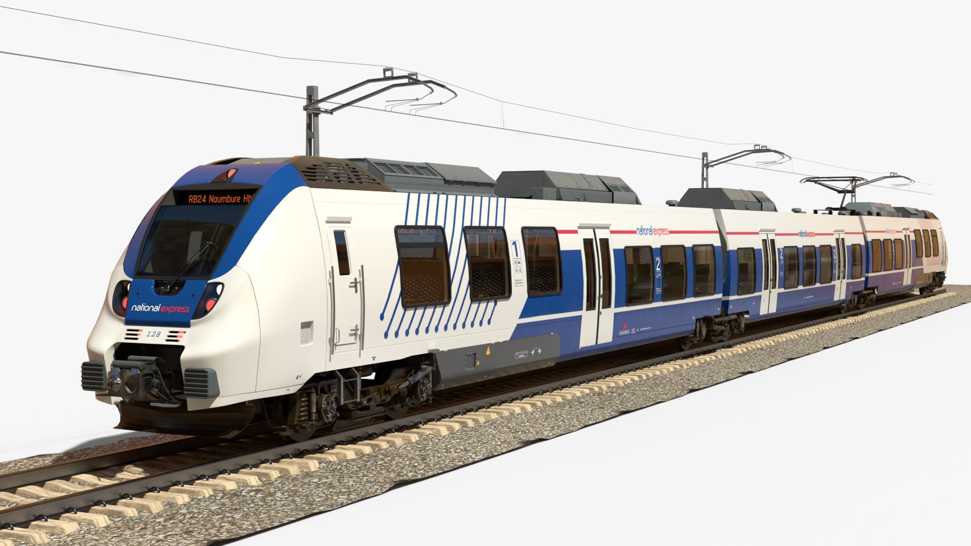 Bombardier TALENT Train National Express Rigged Animated 3D Model ...