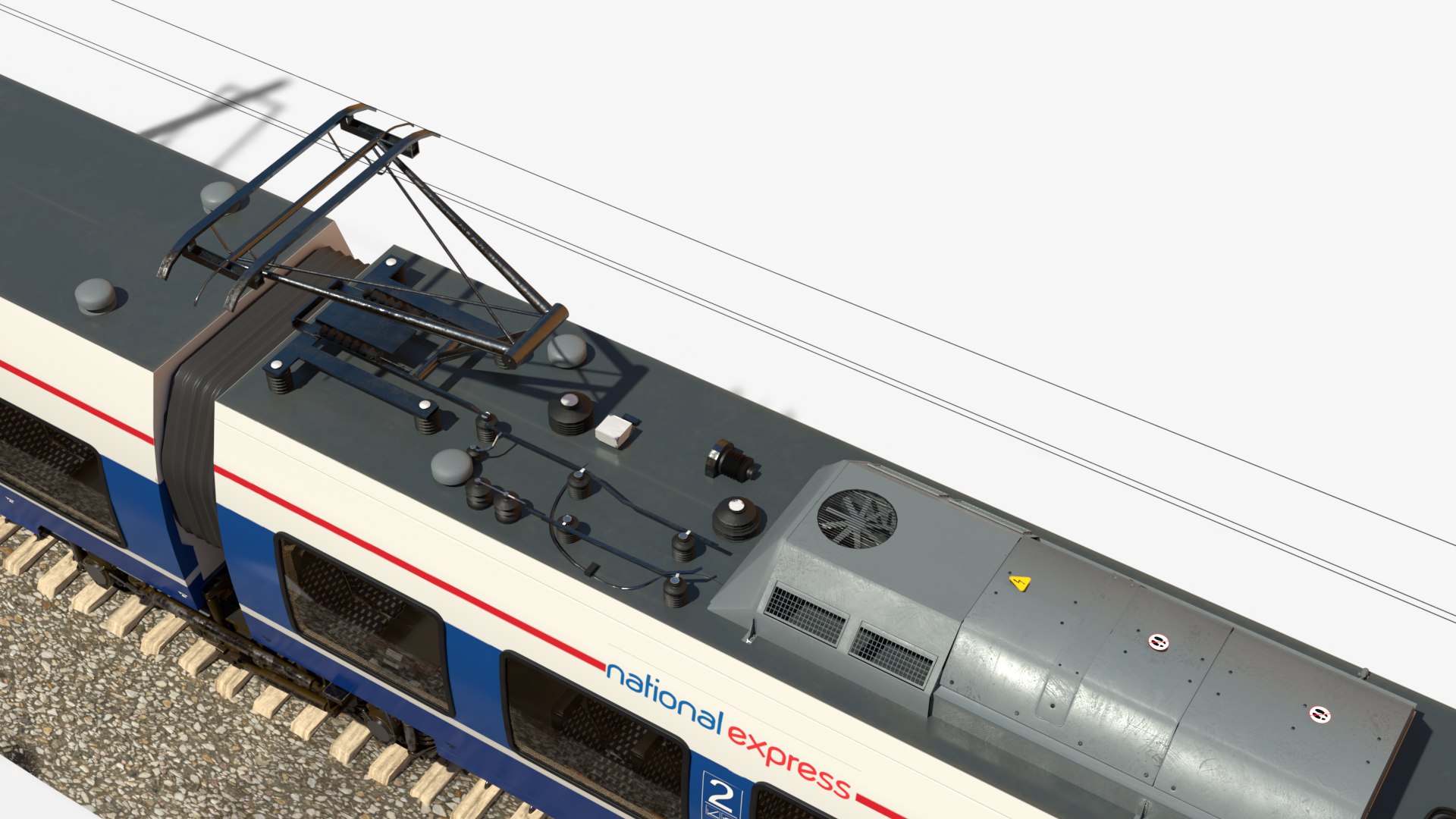 Bombardier TALENT Train National Express Rigged Animated 3D Model ...