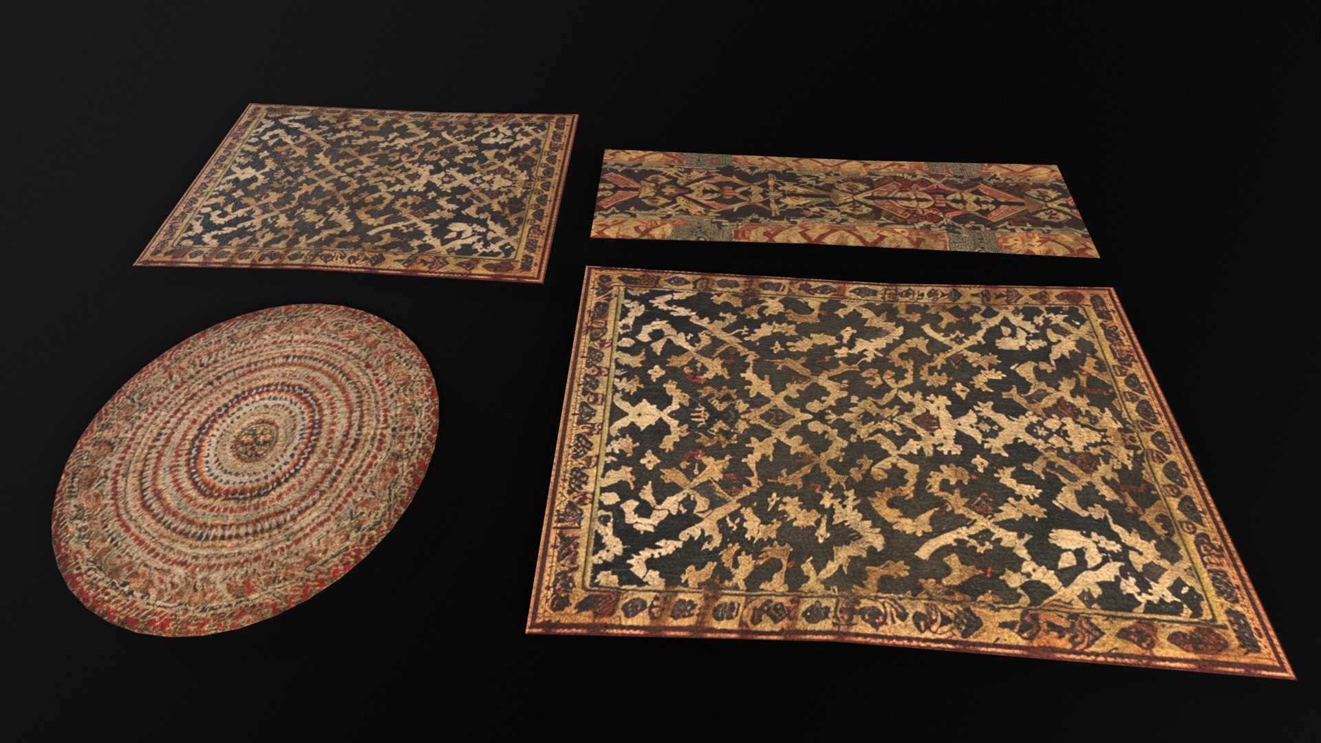 Medieval Rugs 3D Model - TurboSquid 2222770