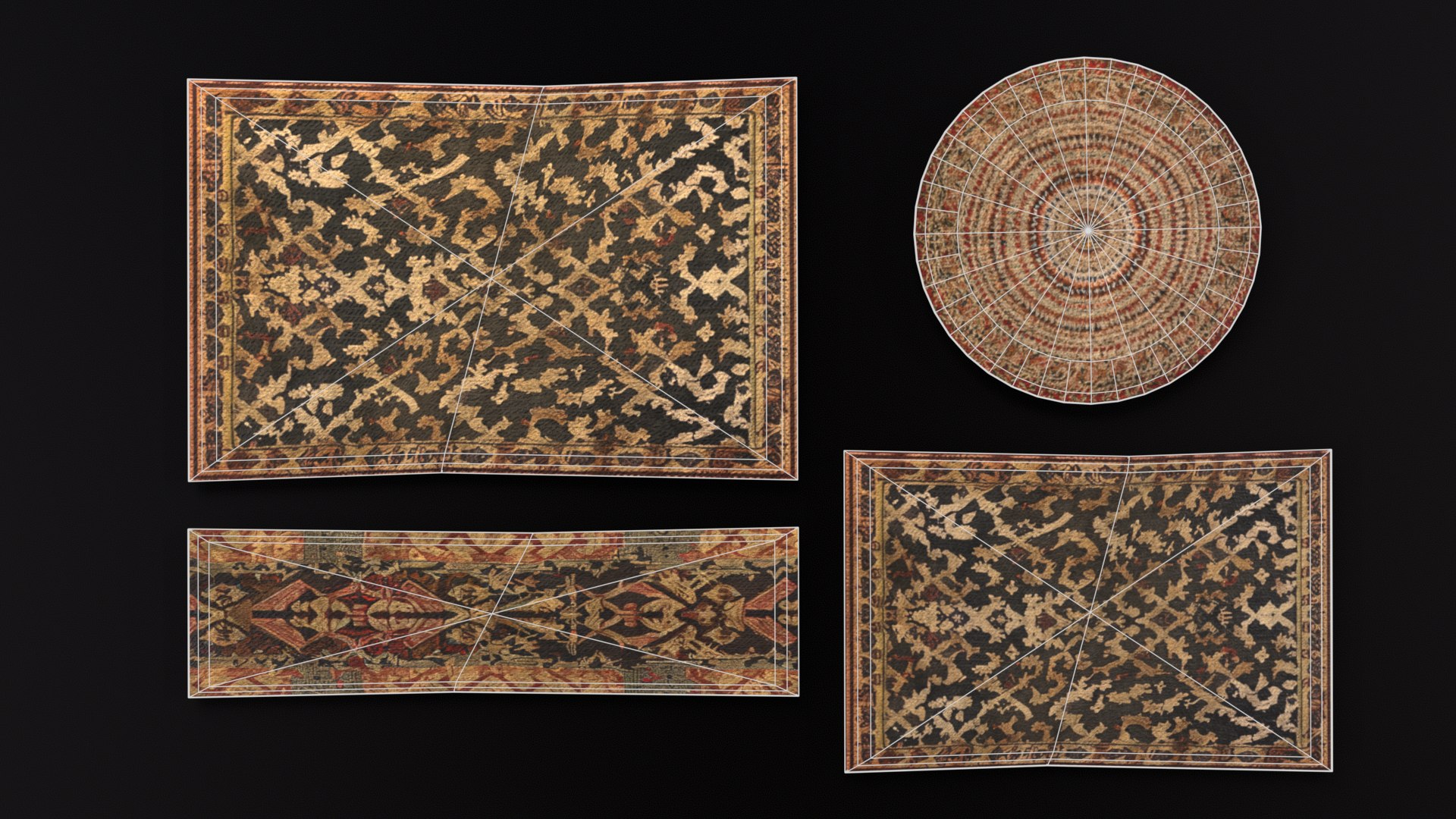 Medieval Rugs 3D Model - TurboSquid 2222770
