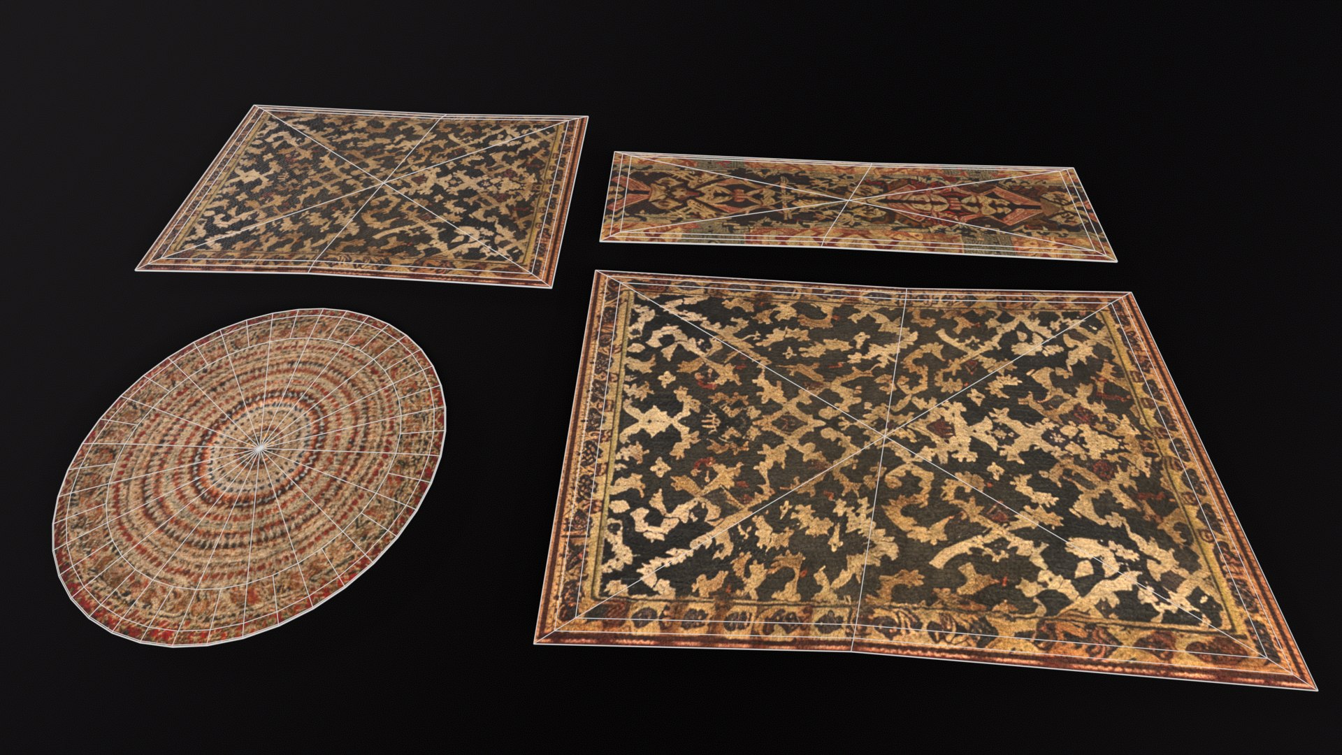 Medieval Rugs 3D Model - TurboSquid 2222770