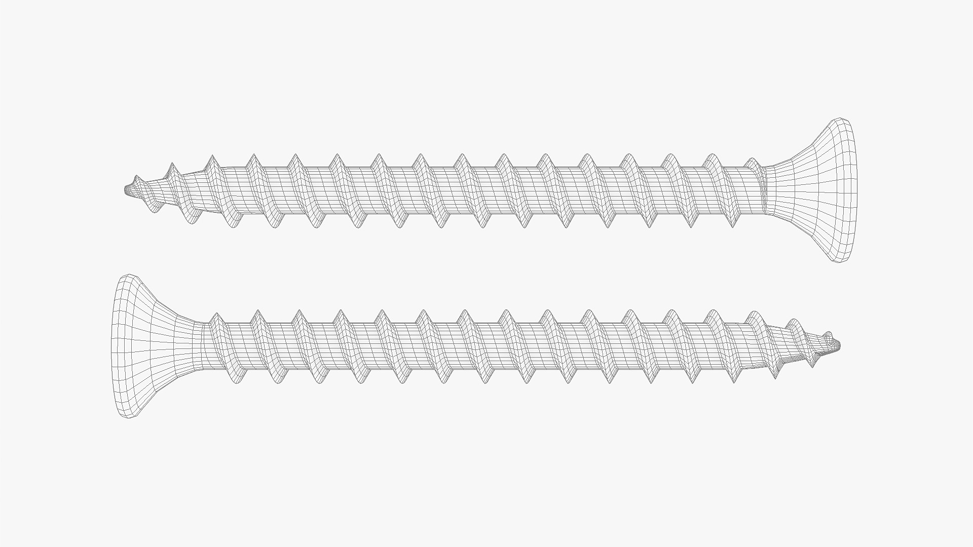 3D Wood Screw Model - TurboSquid 1524157