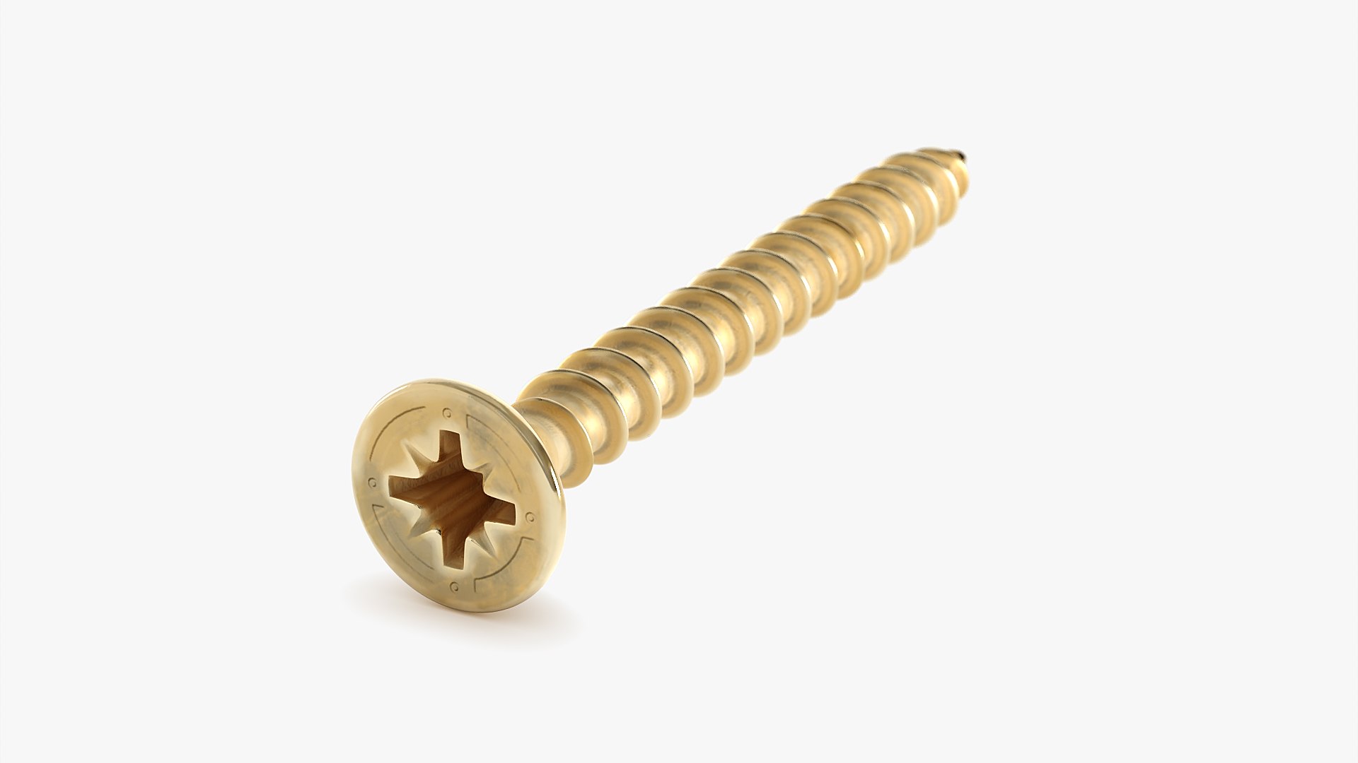 3D Wood Screw Model - TurboSquid 1524157