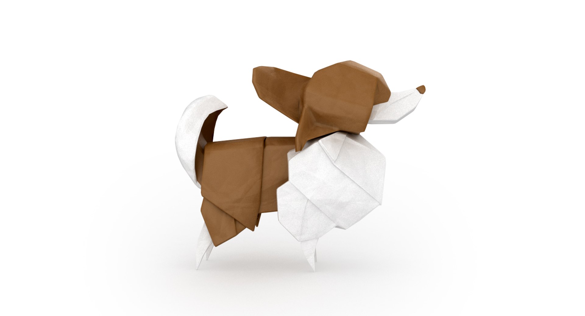 Origami Dog 3D - TurboSquid 1344767