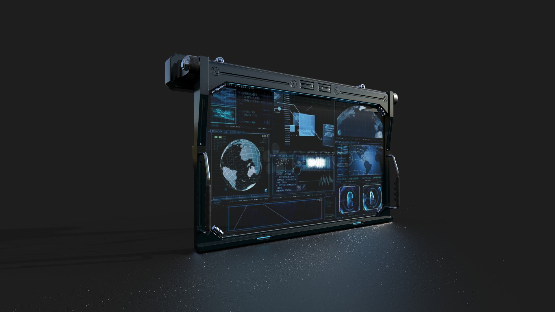 3D Model Sci Fi Interior Station Control Panel - TurboSquid 2224460