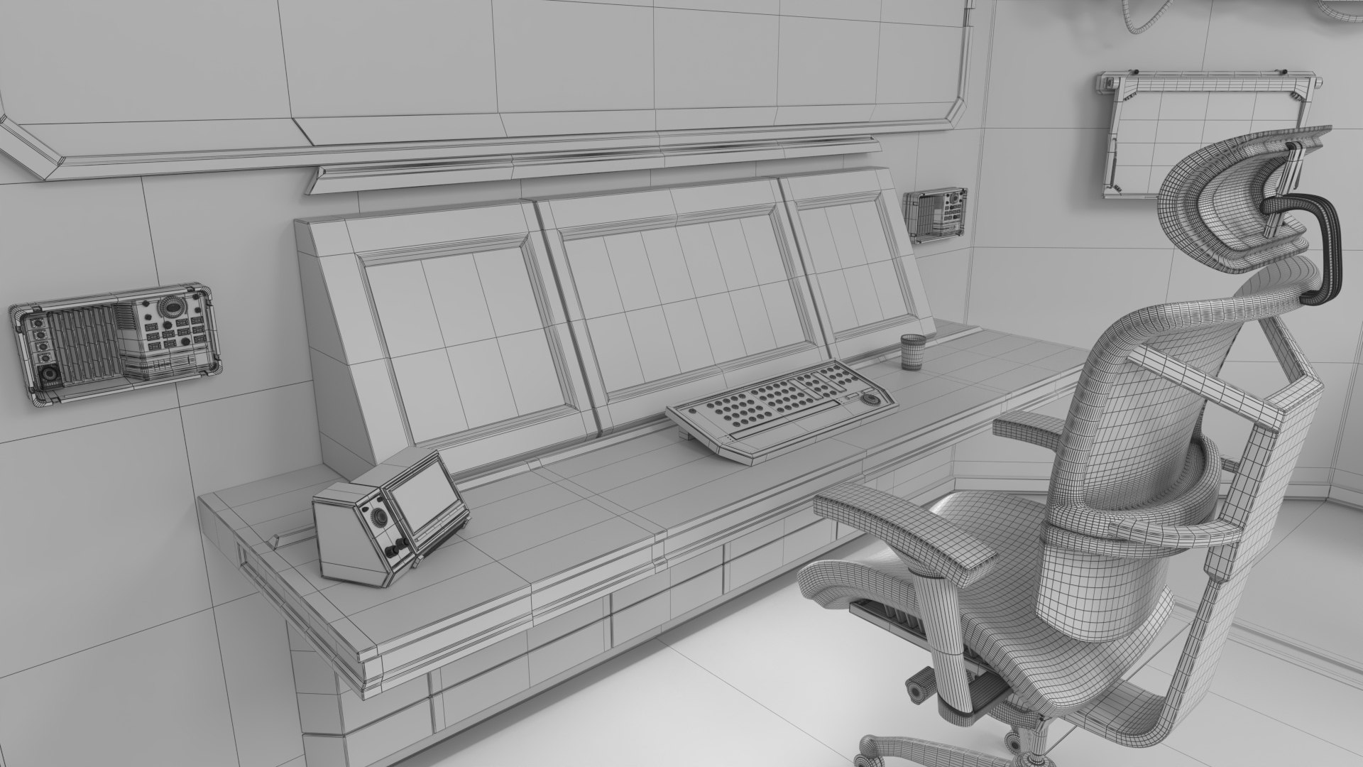3D Model Sci Fi Interior Station Control Panel - TurboSquid 2224460