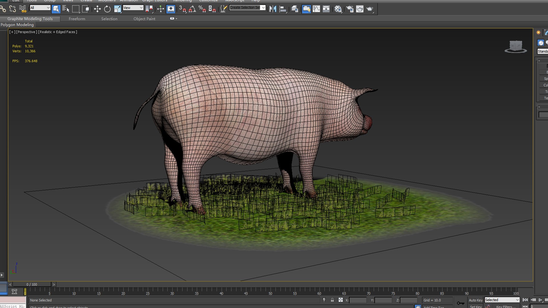 3D Pig Wild Farm Teeth Eyes Trousers Dress Animals Mammal Model ...