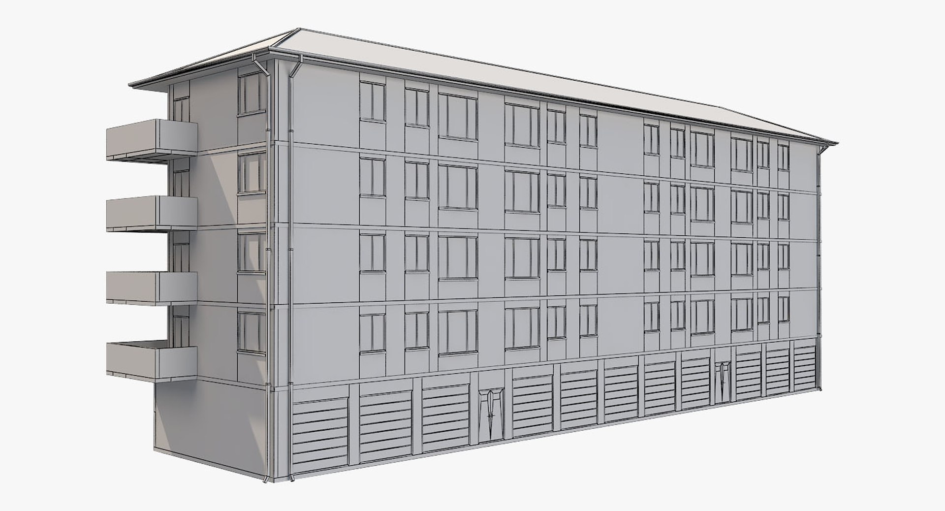 Apartment building 3D model - TurboSquid 1371205