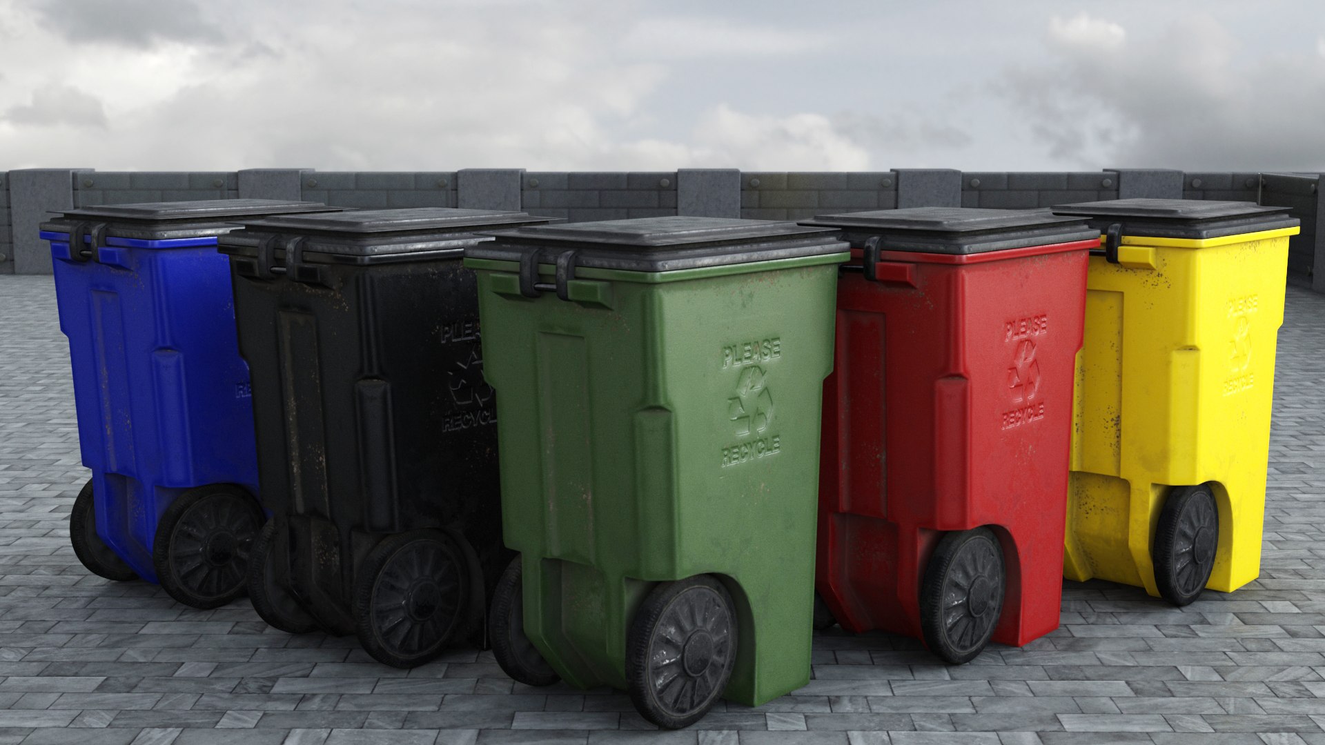 Trash bin 3D model - TurboSquid 1708274