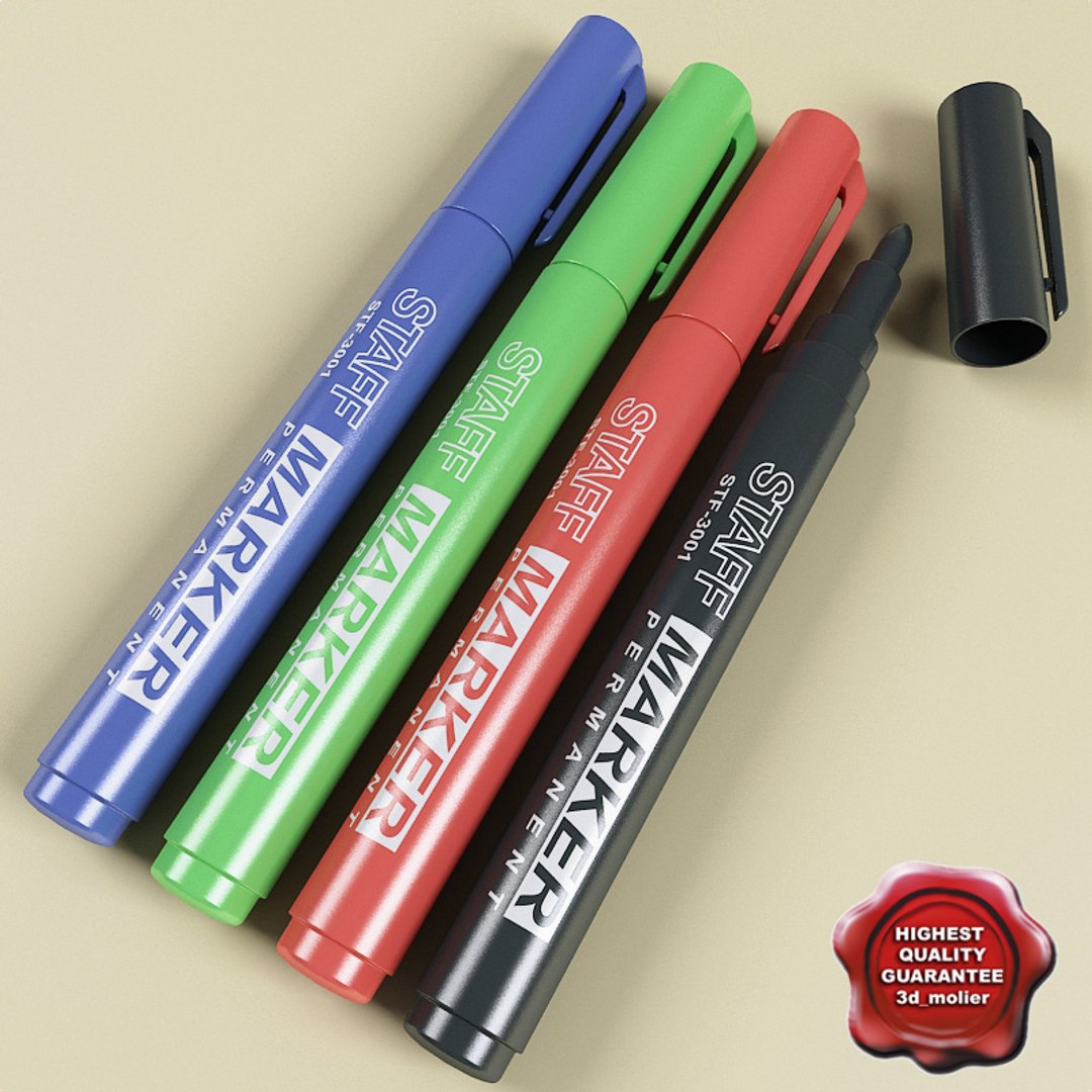 Permanent Markers 3d Max