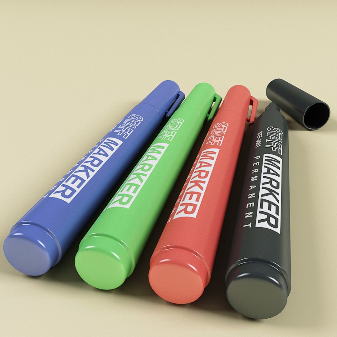 Permanent Markers 3d Max