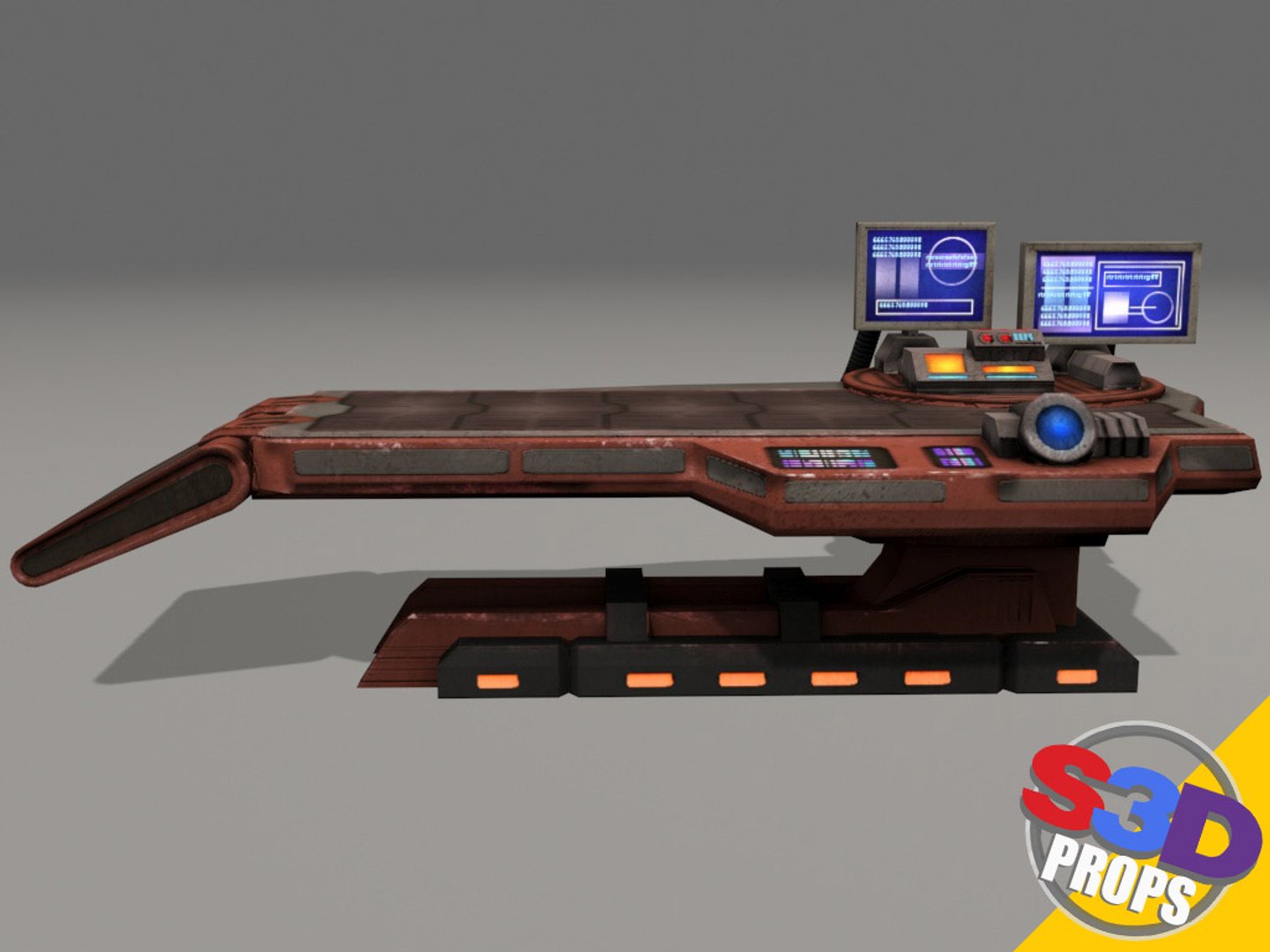 3d Model Sci-fi Repair Table