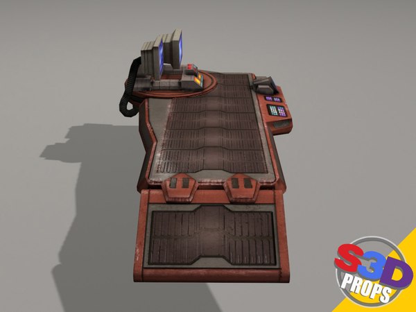 3d model sci-fi repair table