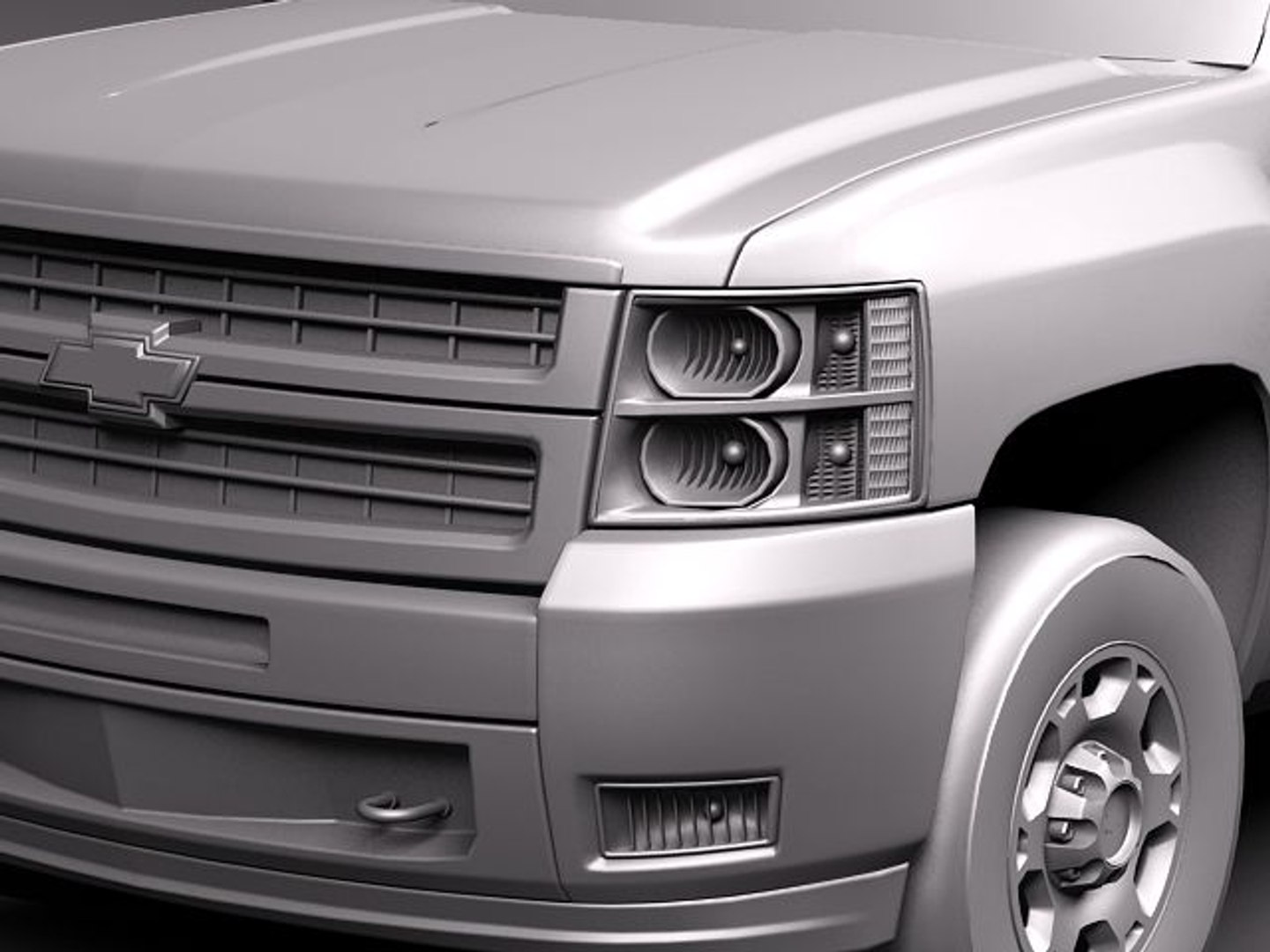 3d Model Chevrolet Silverado Pickup Truck