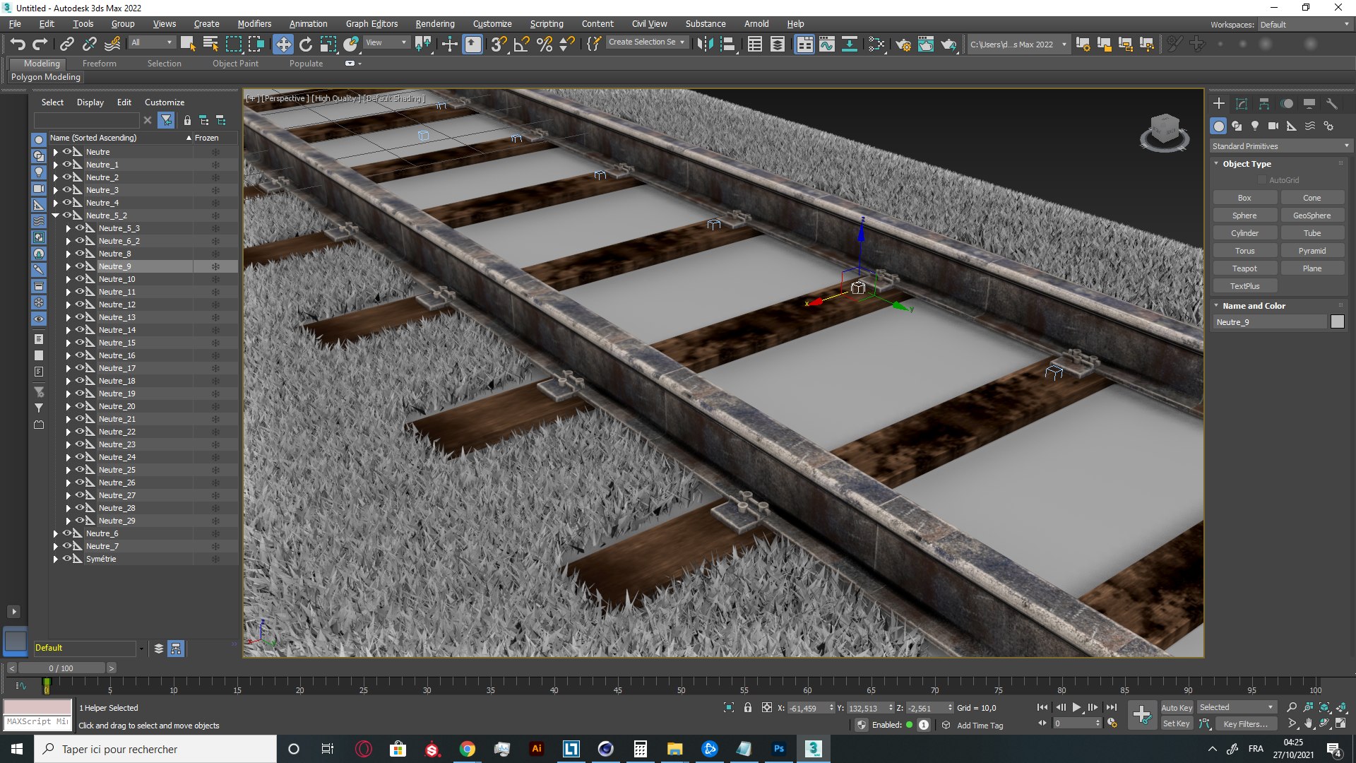 Railroad with Wood Sleepers Low-poly 3D model - TurboSquid 1808101