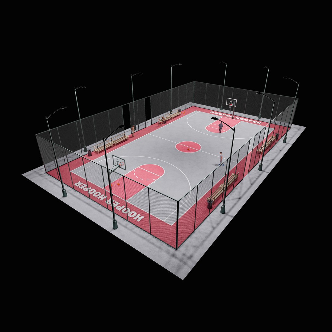 Basketball Court 3D Model - TurboSquid 1924381