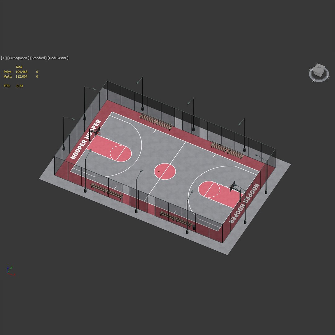 Basketball Court 3D Model - TurboSquid 1924381