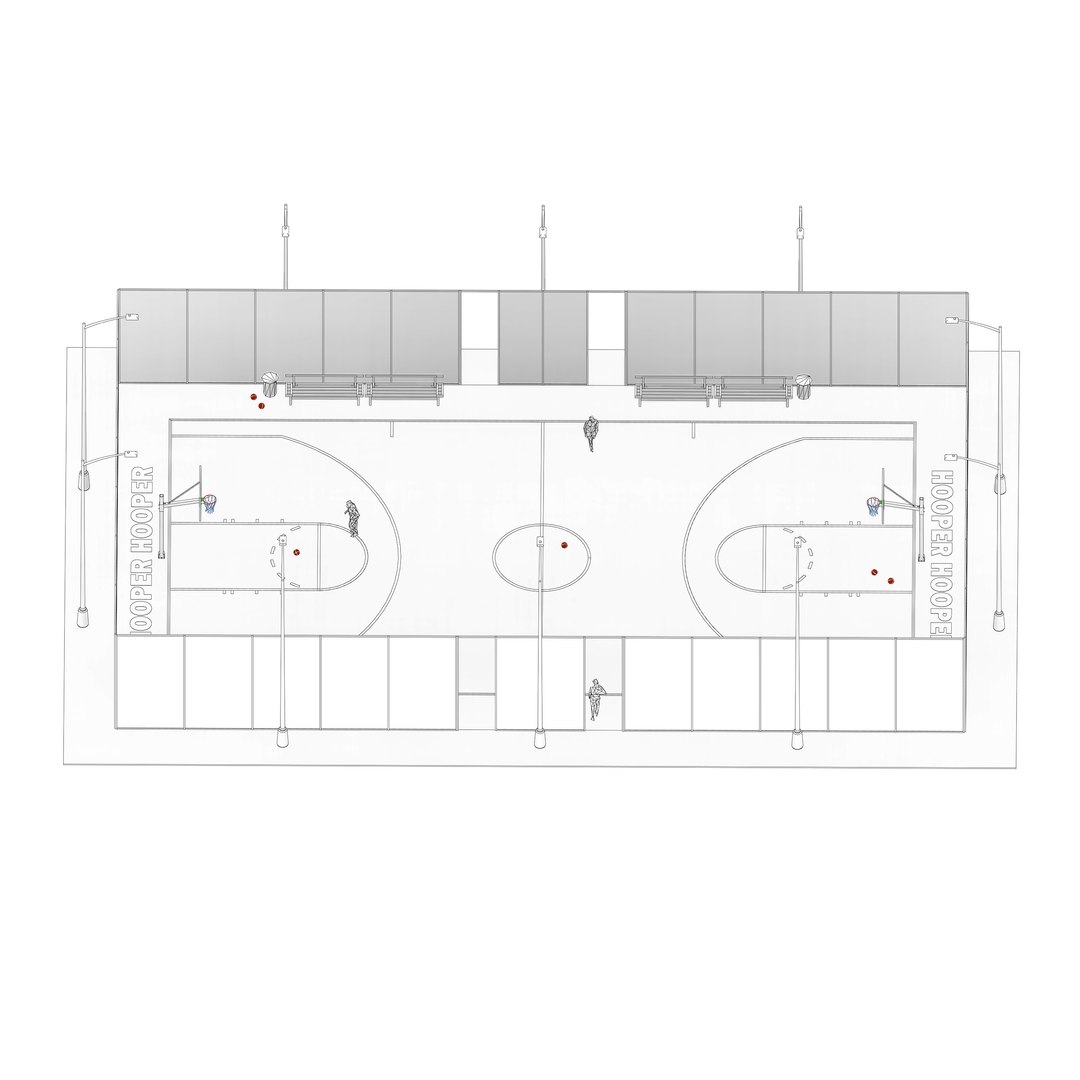 Basketball Court 3D Model - TurboSquid 1924381