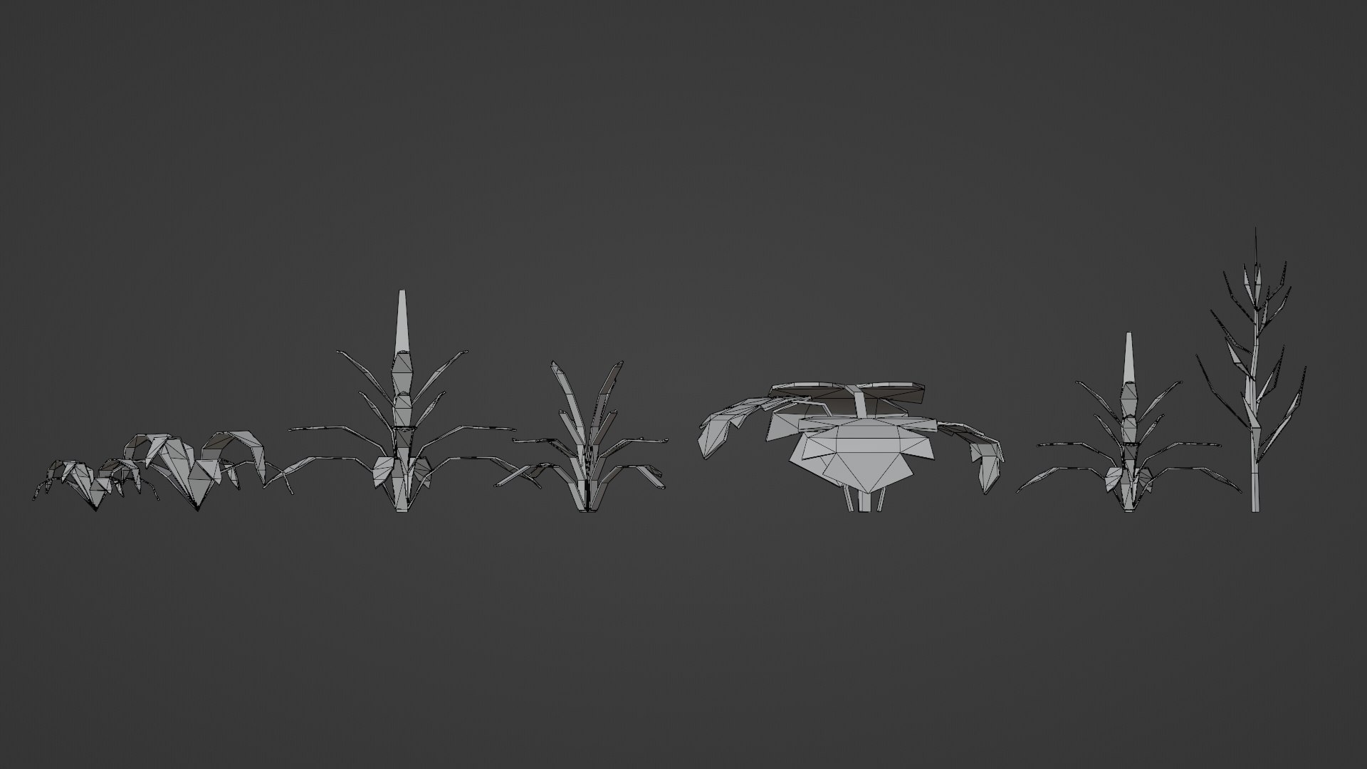 3D Model Cartoon Plant Collection Low-poly 3D Model - TurboSquid 1955384