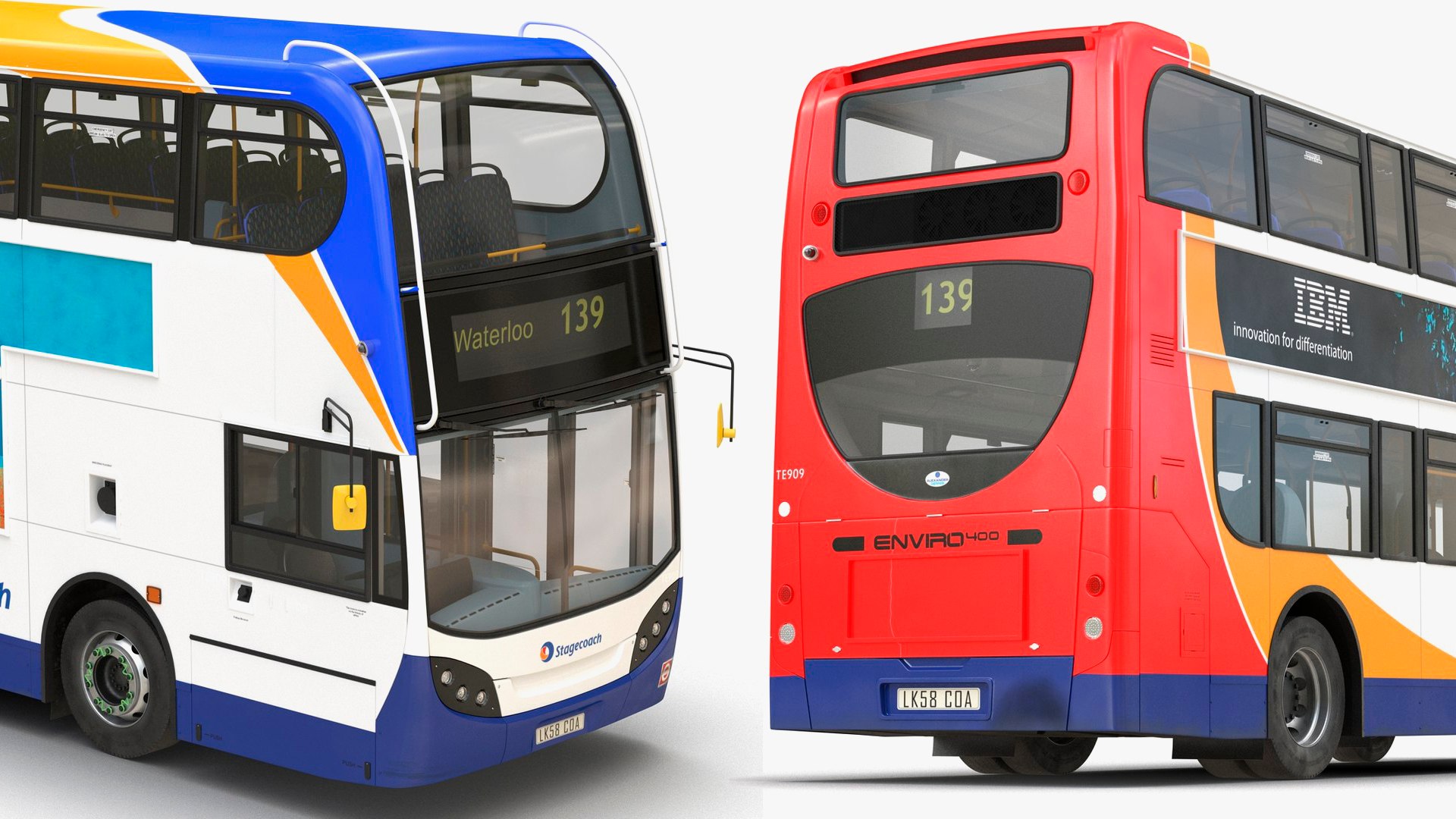 Double Decker Buses Collection 3D Model - TurboSquid 2098169