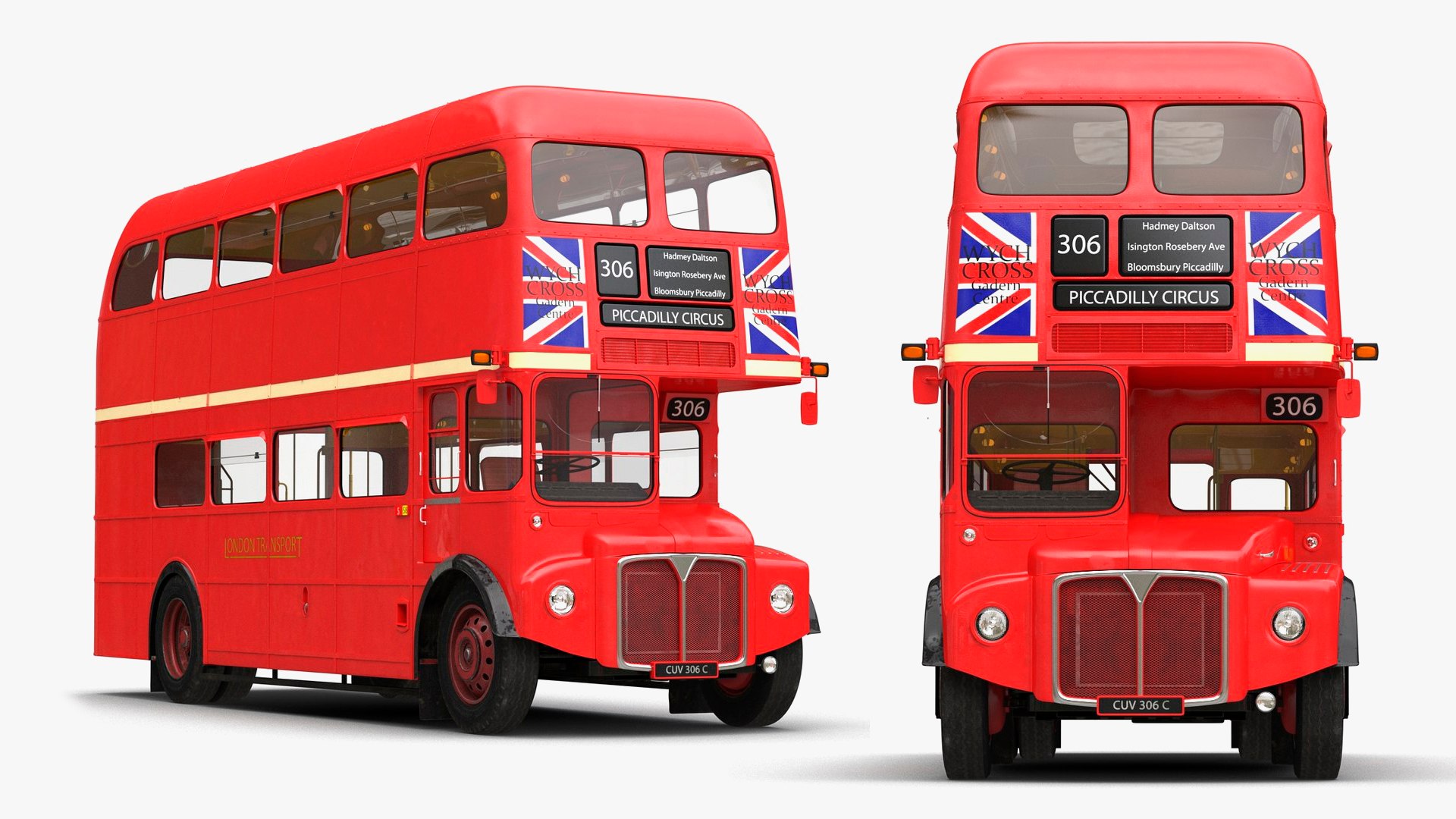 Double Decker Buses Collection 3D Model - TurboSquid 2098169