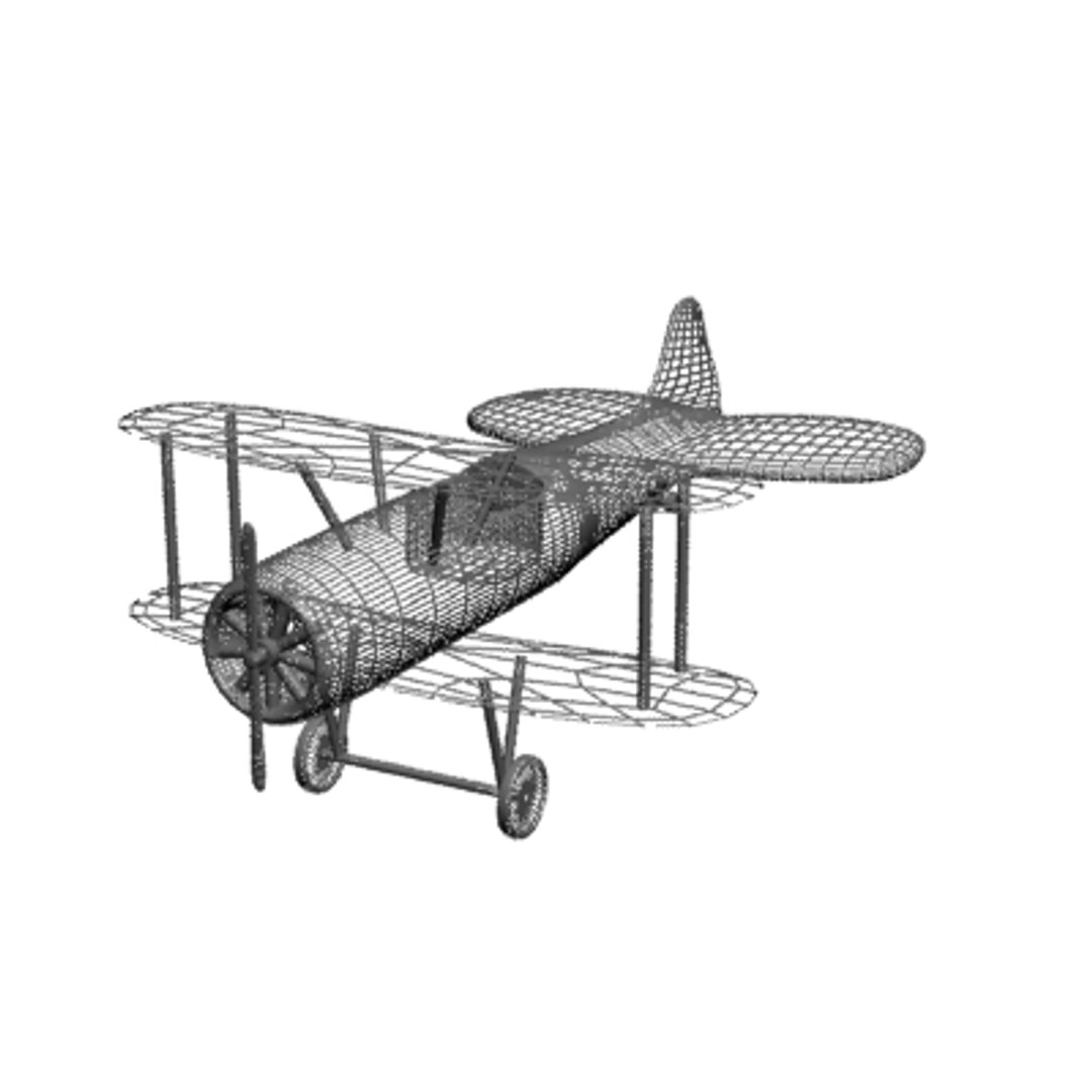 Simple Biplane 3d Max