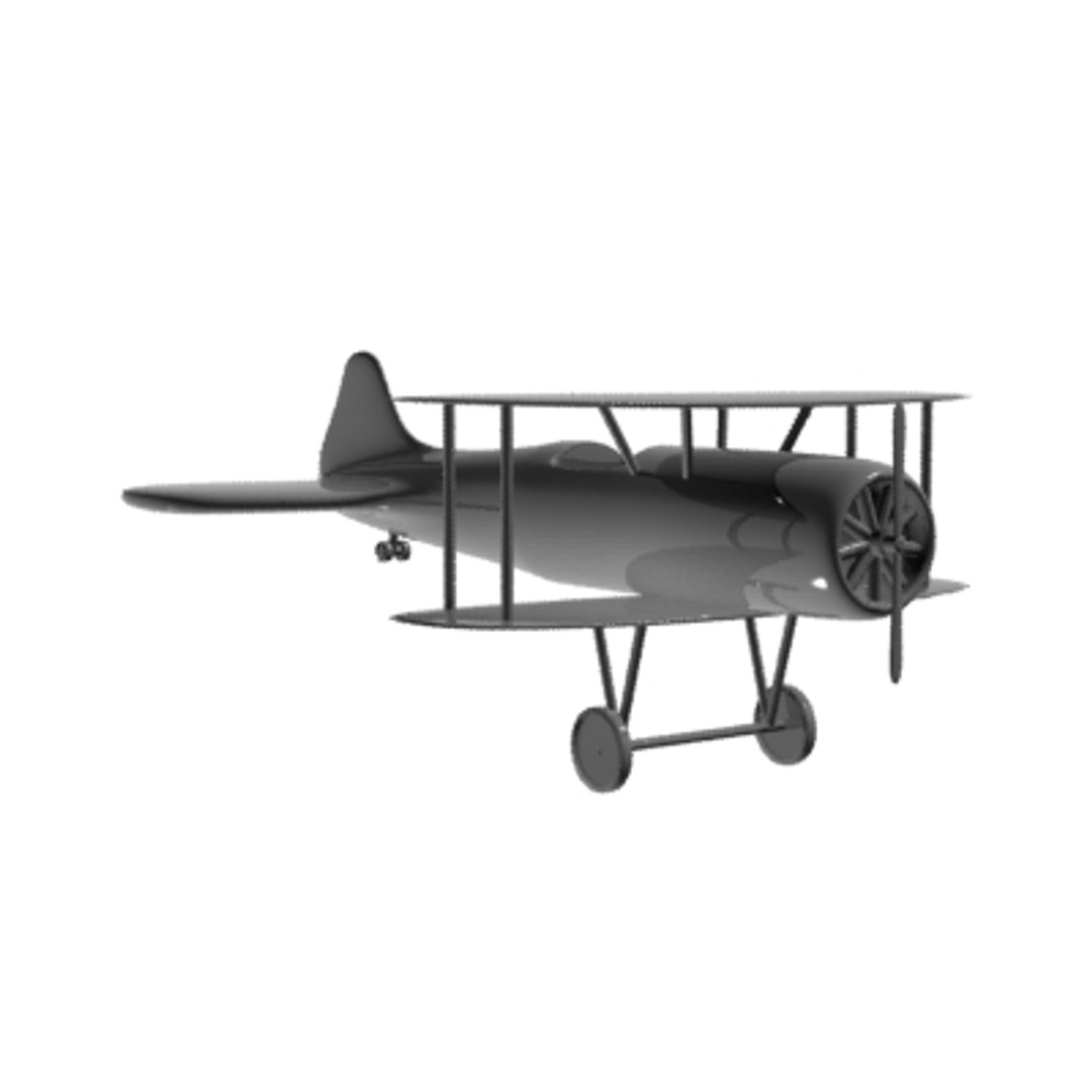 Simple Biplane 3d Max