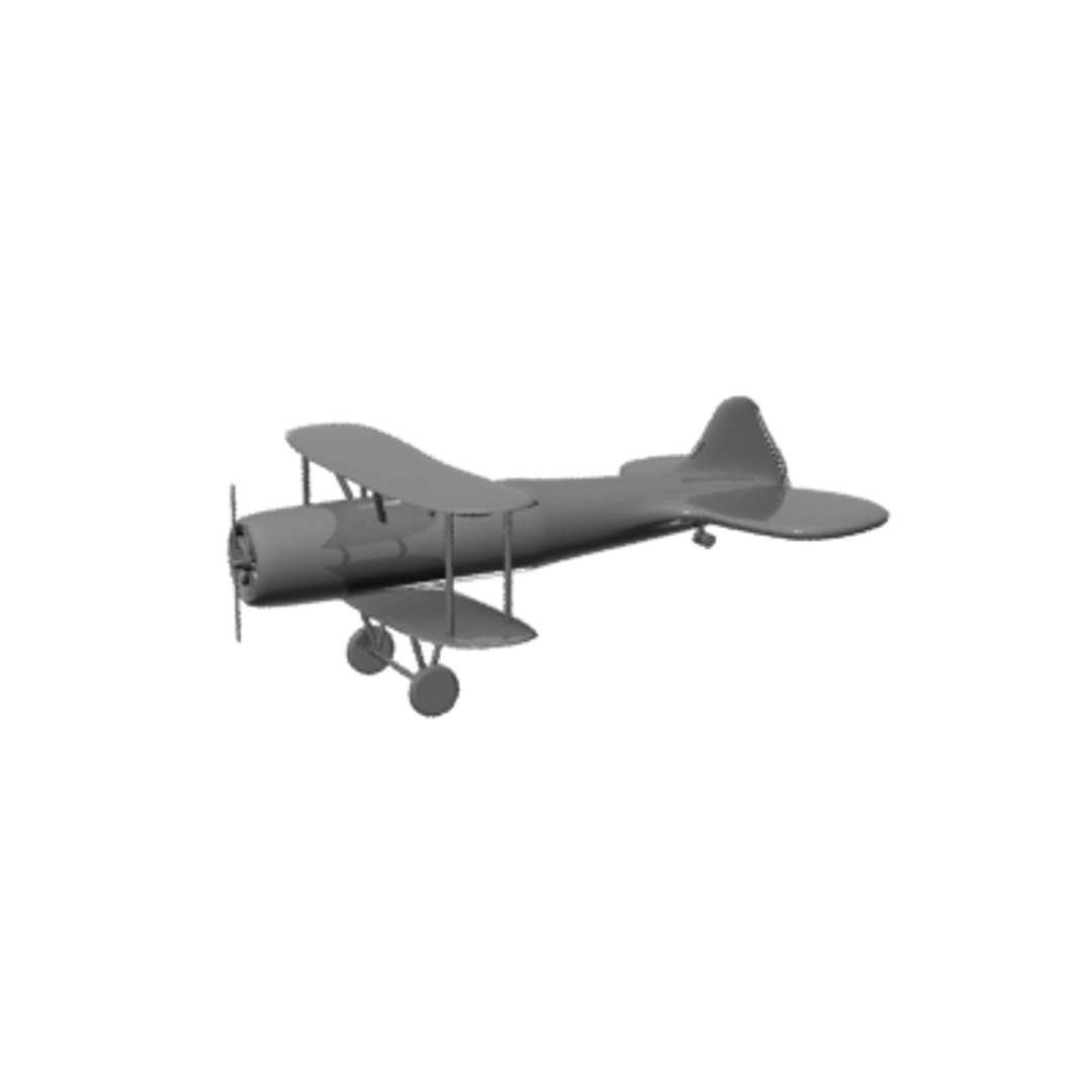 Simple Biplane 3d Max