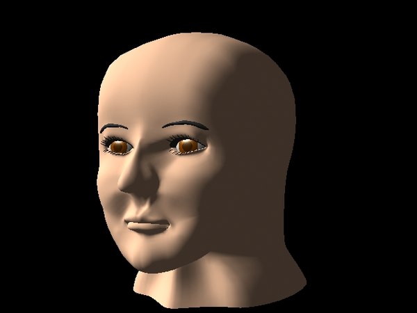 free asian female face 3d model