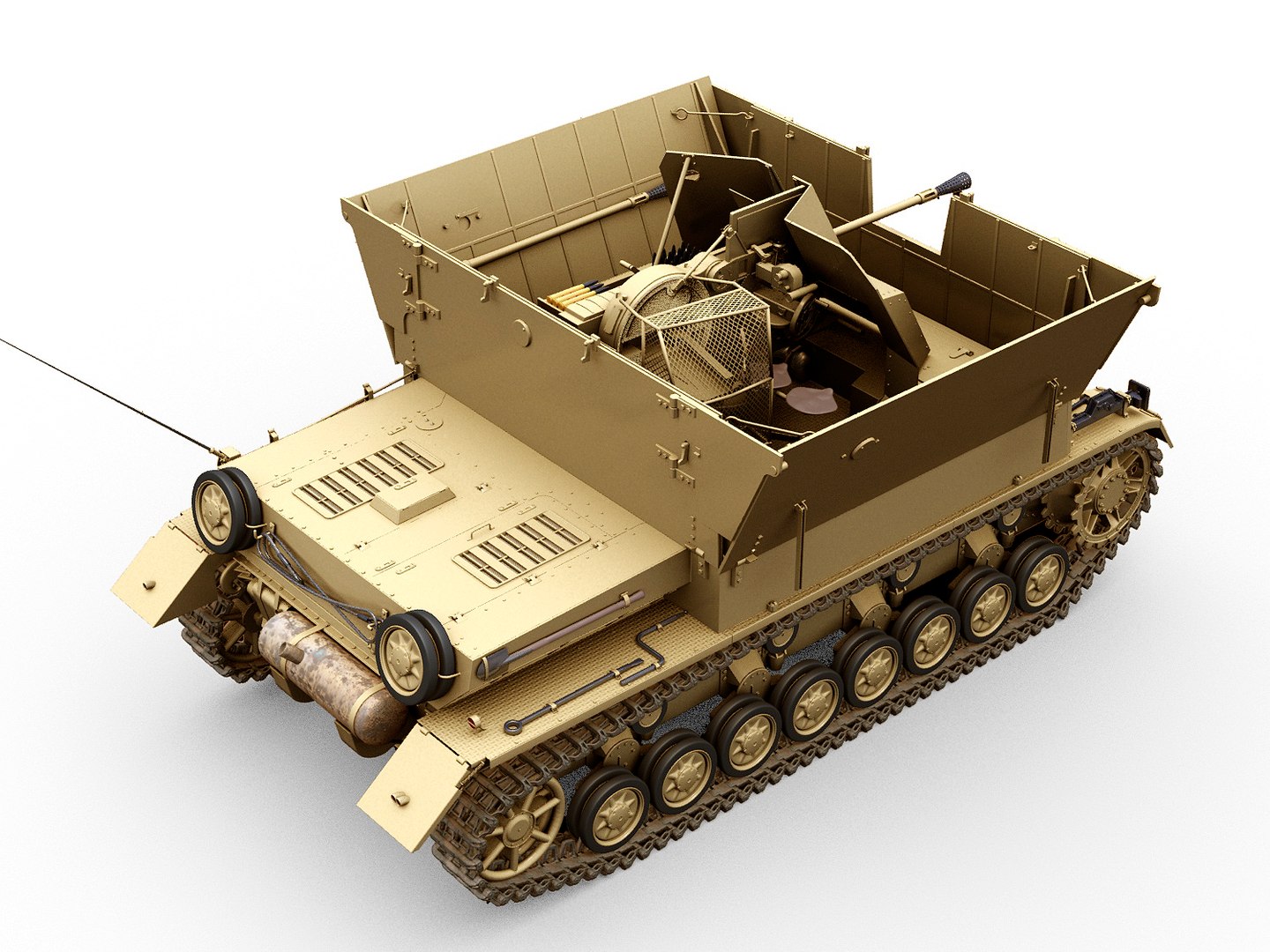 Flak Iv Panzer Tank 3D Model - TurboSquid 1704299