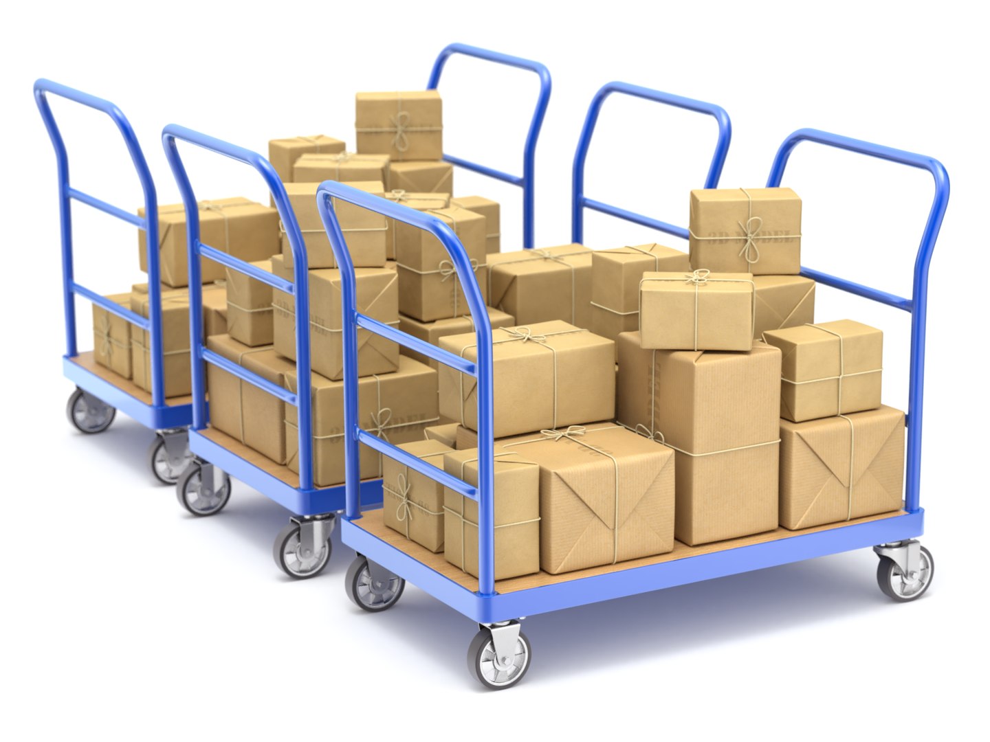 Warehouse Trolley With Wrapped Parcel 3D Model - TurboSquid 2054256