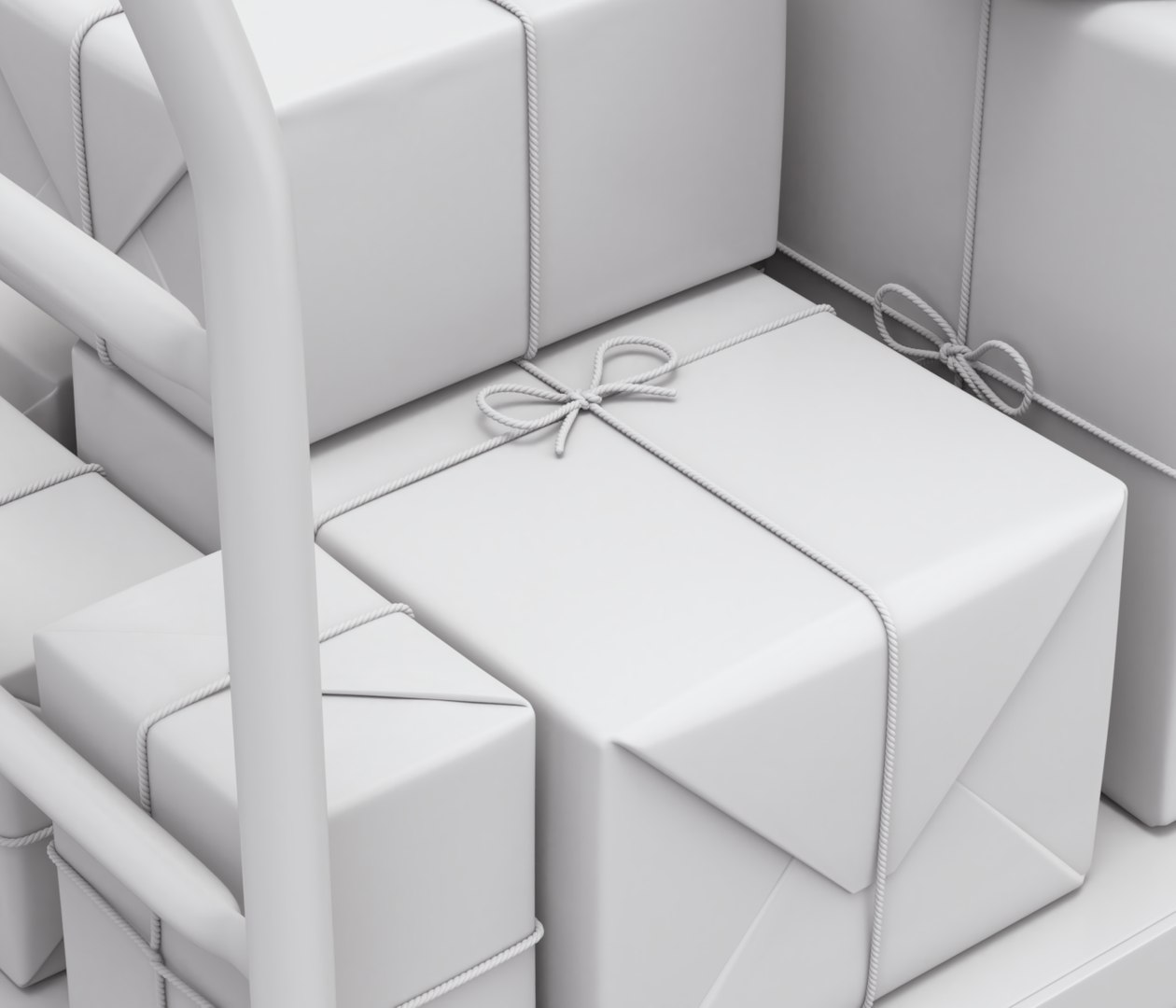 Warehouse Trolley With Wrapped Parcel 3D model - TurboSquid 2054256