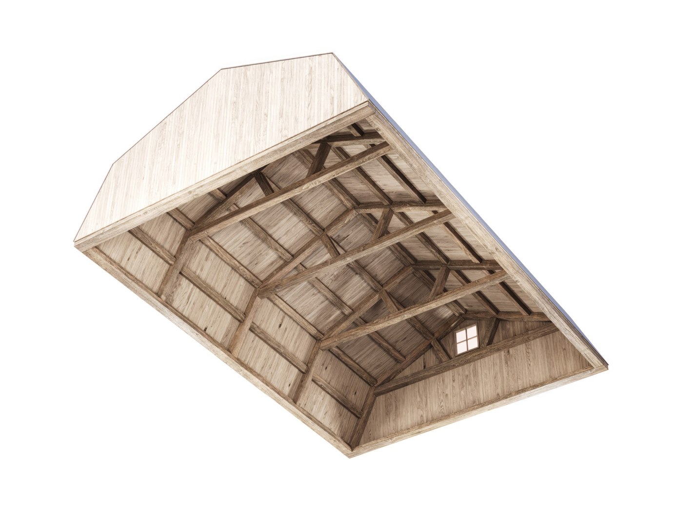 Wooden Ceiling V15 With Beams 3D - TurboSquid 2285194