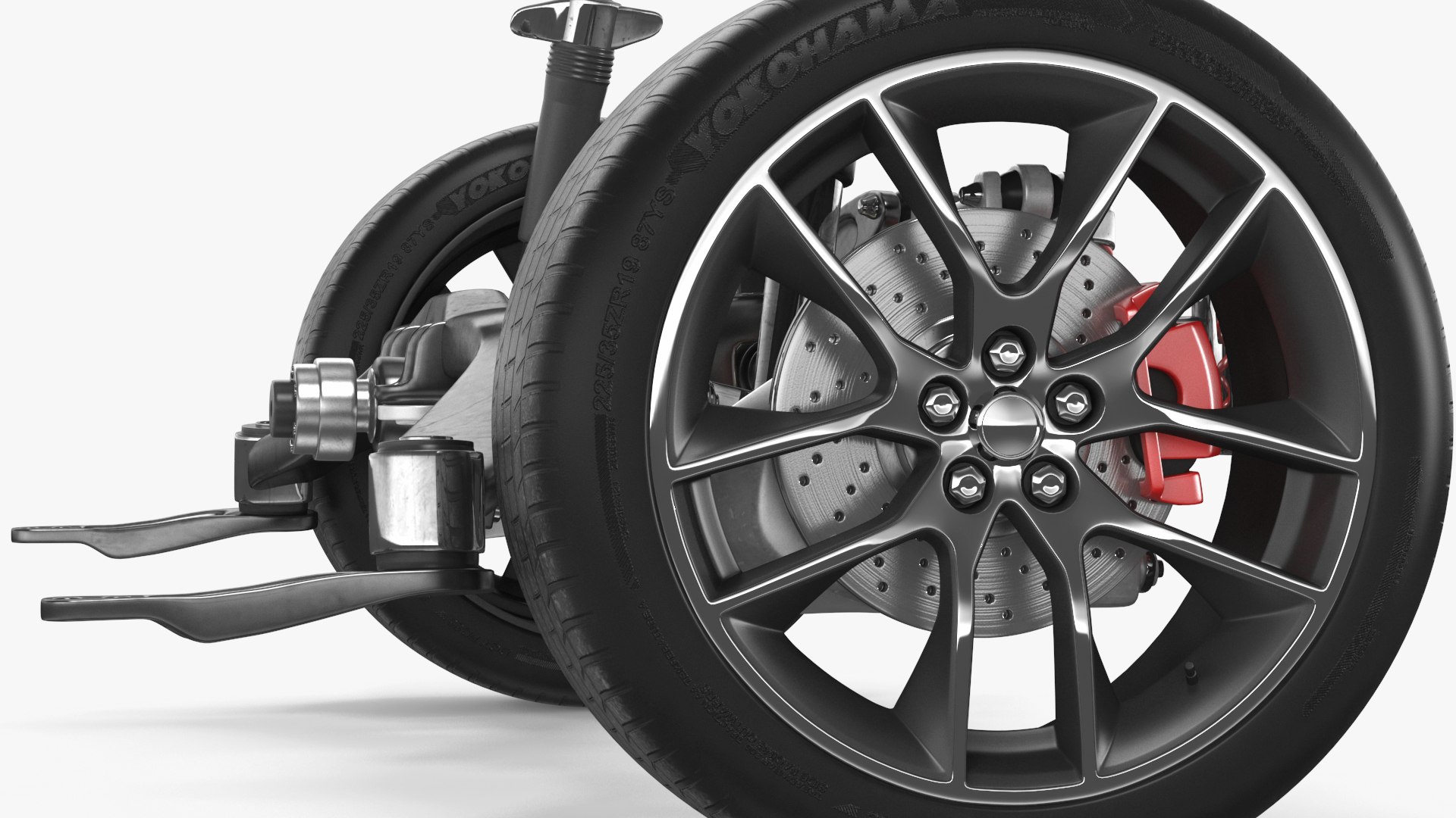 Sports Car Back Suspension Assembly 3D - TurboSquid 2215075