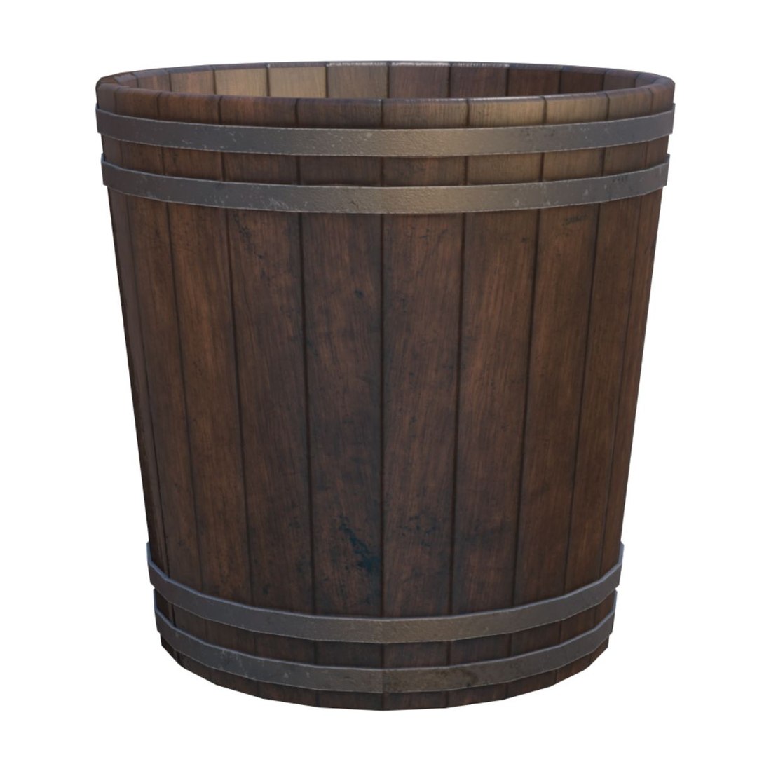Low Poly Wooden Bucket 3D Model 3D Model - TurboSquid 2300194