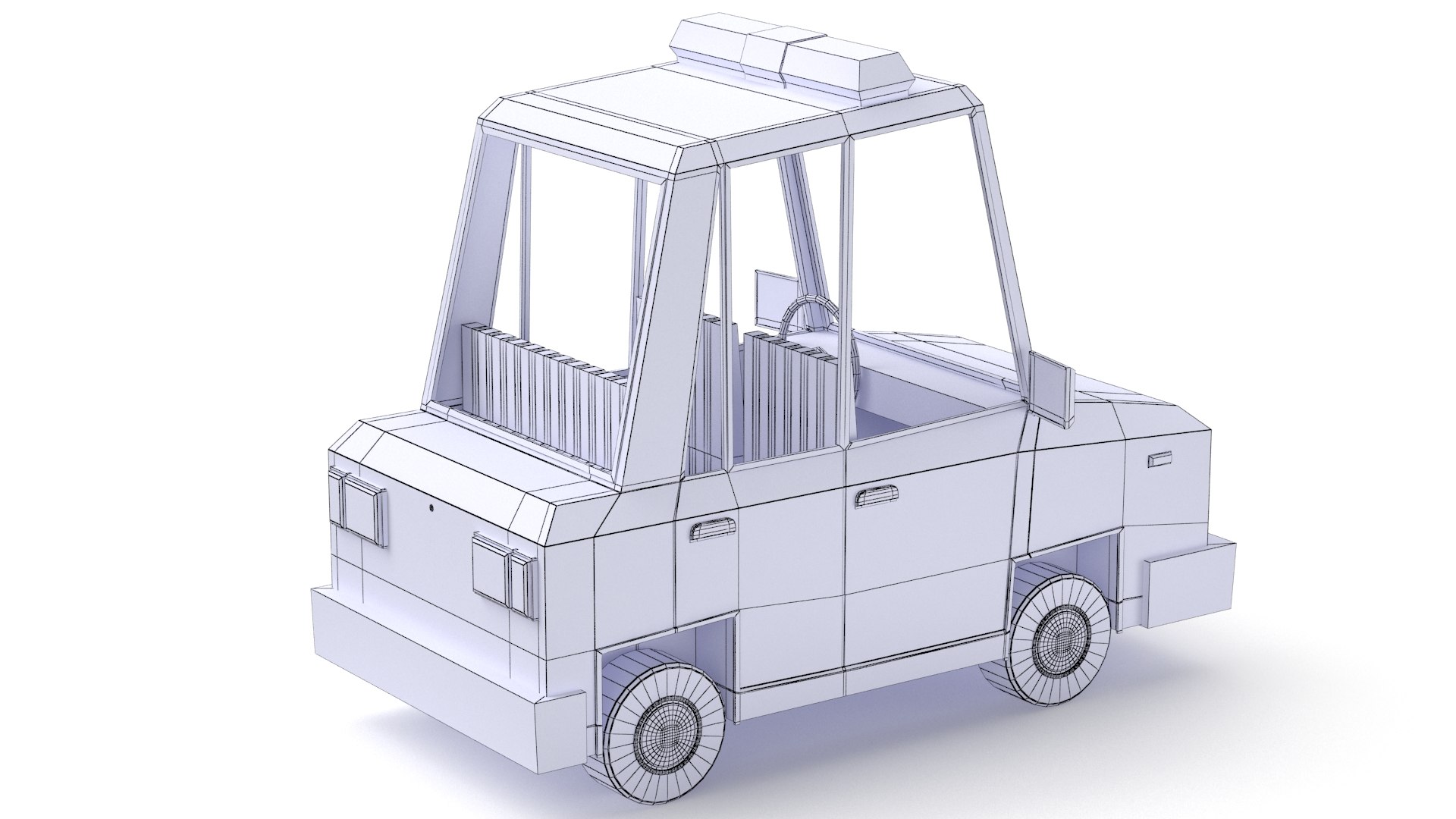 Stylized Police Car Low Poly 3D Model 3D Model - TurboSquid 2582401