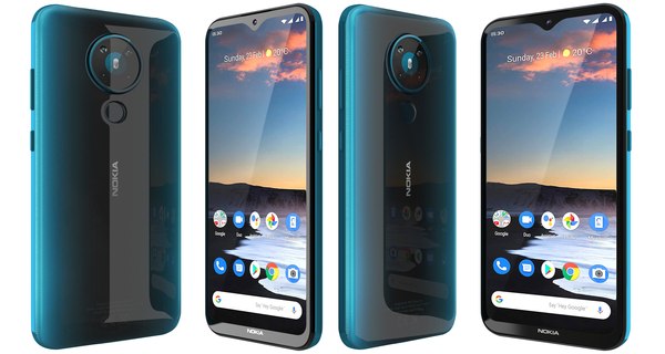 Nokia 5 3 cyan 3D model - TurboSquid 1617023