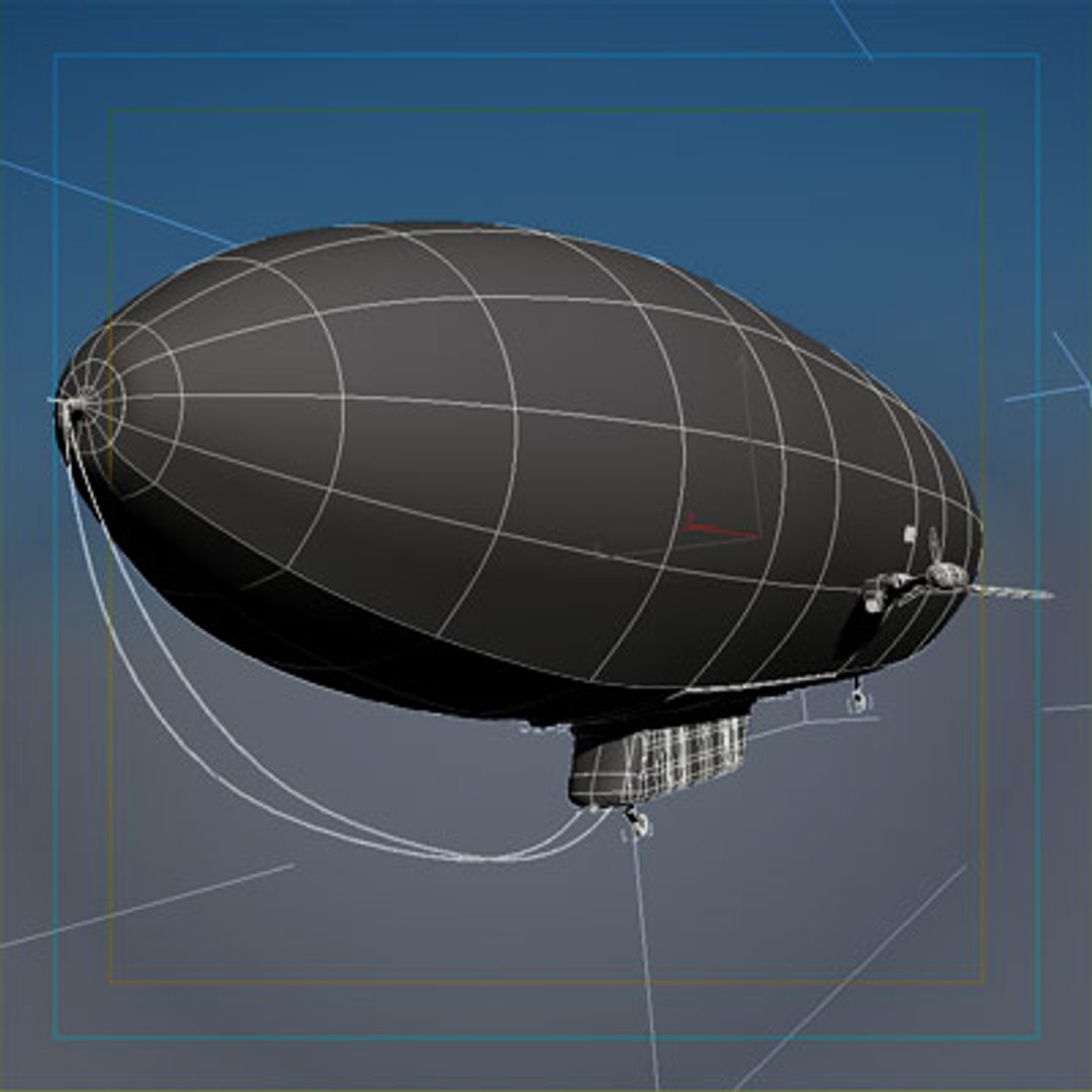zeppelin hot air balloon 3d model