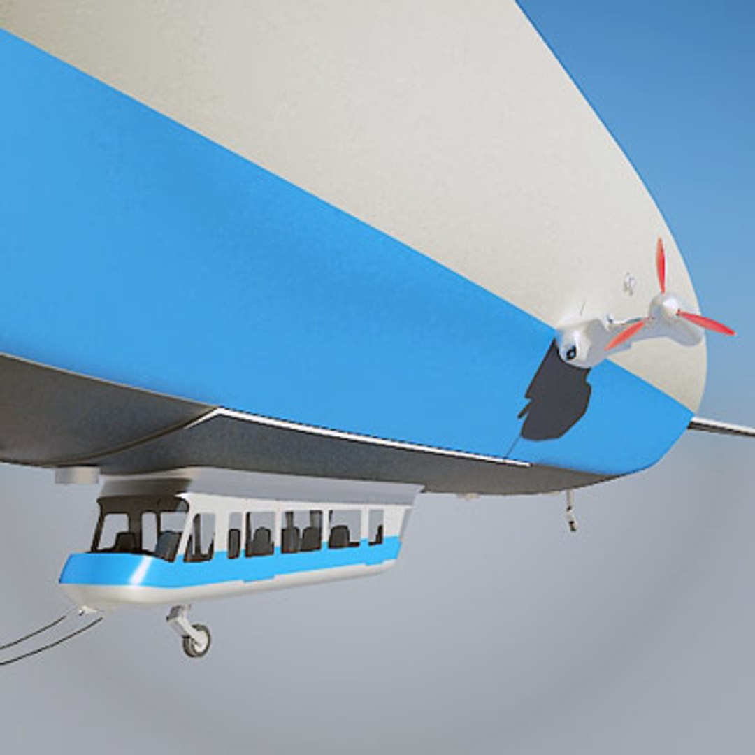 Zeppelin Hot Air Balloon 3d Model