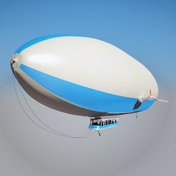 zeppelin hot air balloon 3d model