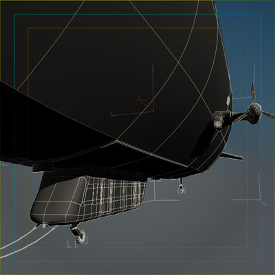 Zeppelin Hot Air Balloon 3d Model